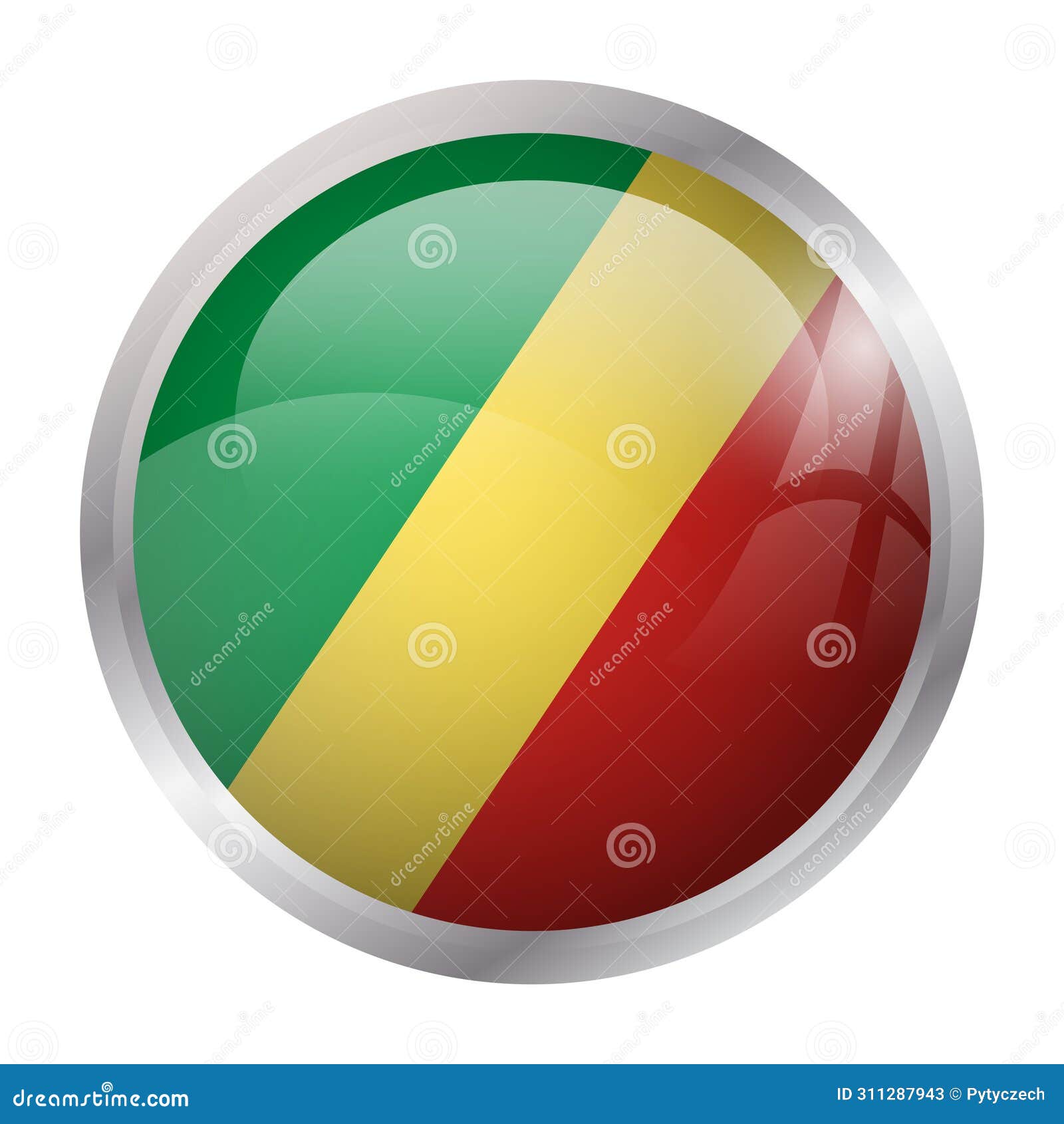 Circle Vector Flag of Republic of the Congo Stock Vector - Illustration ...