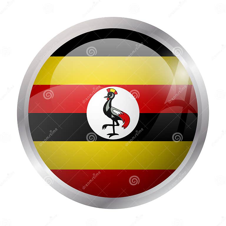 Circle Vector Flag of Uganda Stock Vector - Illustration of ensign ...