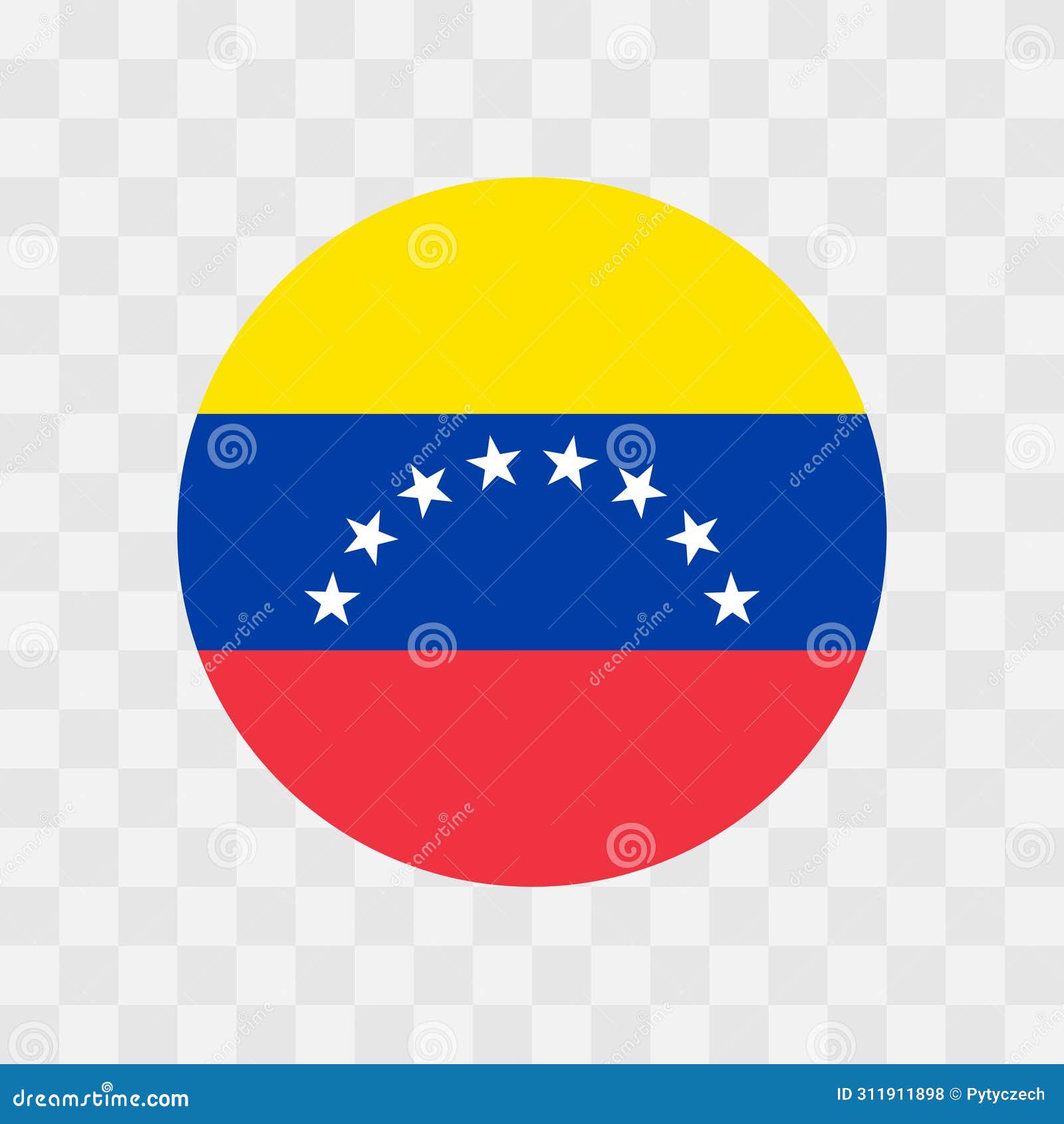Circle Vector Flag of Venezuela Stock Vector - Illustration of ...