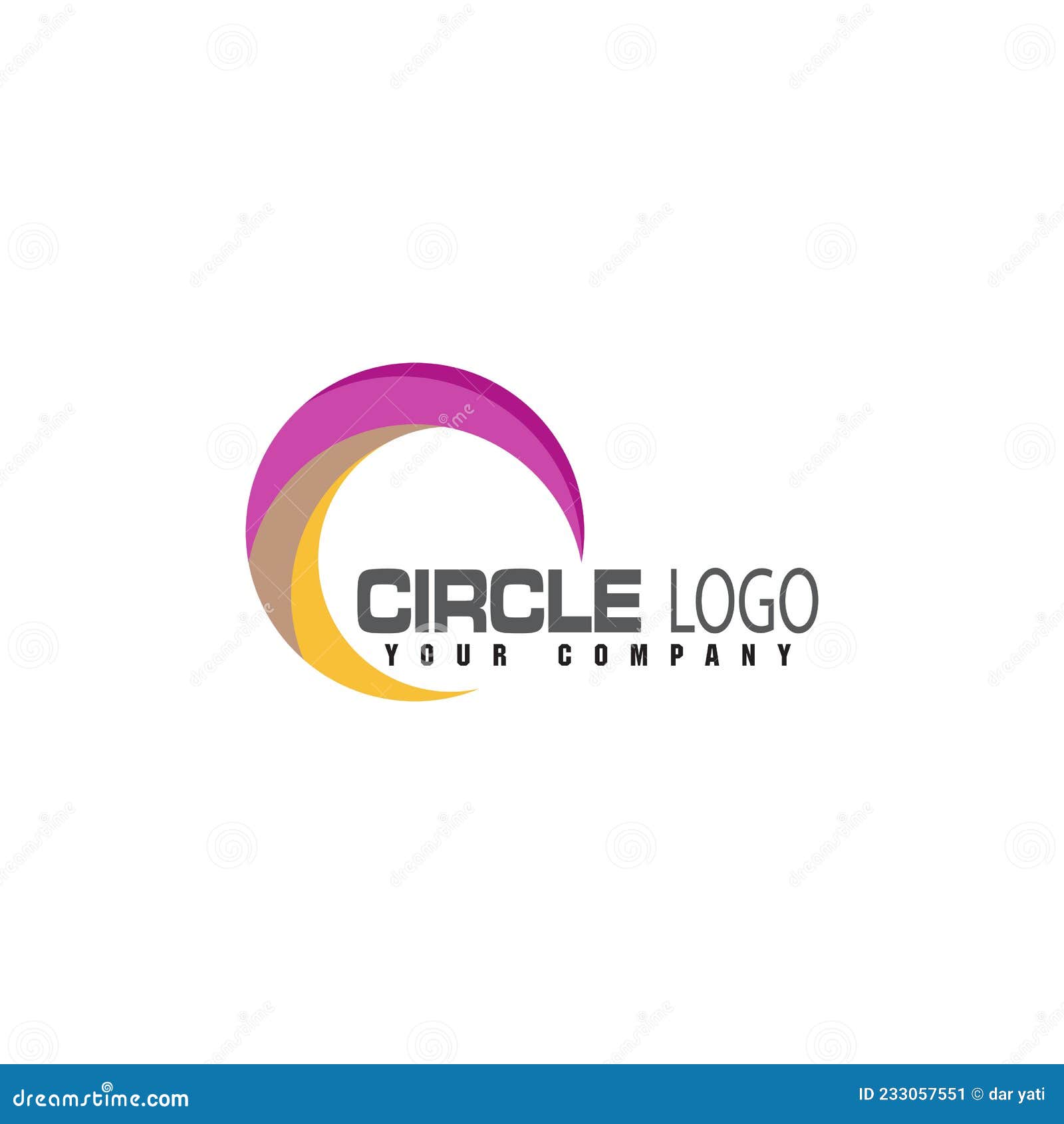 Circle Vector Flat Design Template Stock Vector - Illustration of style, space: 233057551