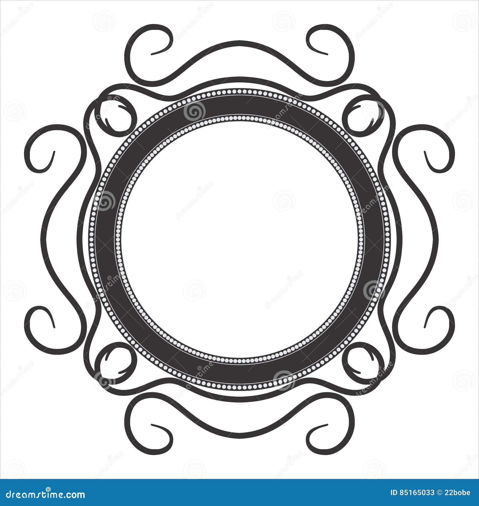 Circle vector Frame stock vector. Illustration of border - 85165033