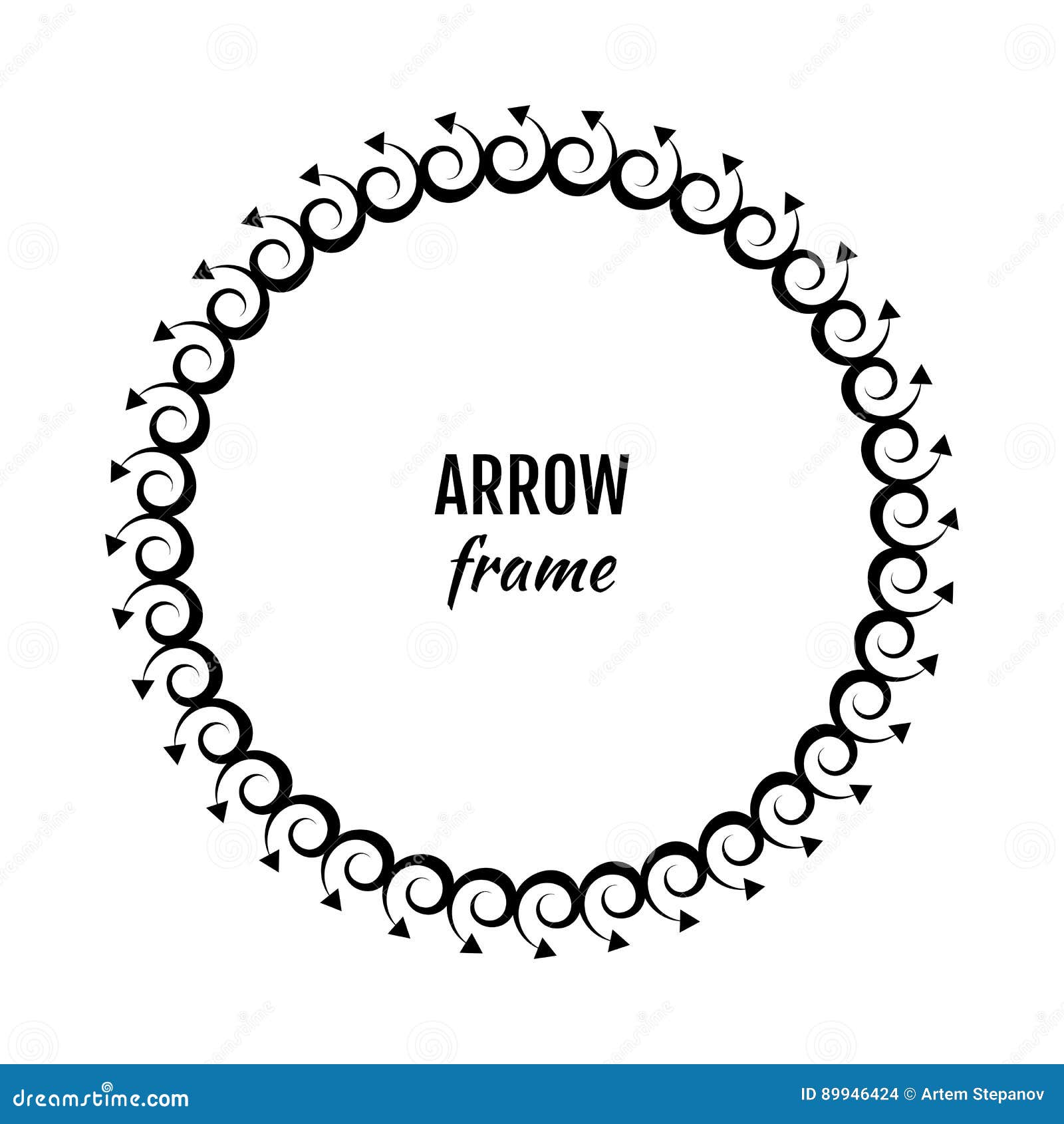 Circle Vector Frames or Borders Made of Arrows Symbols Stock Vector ...