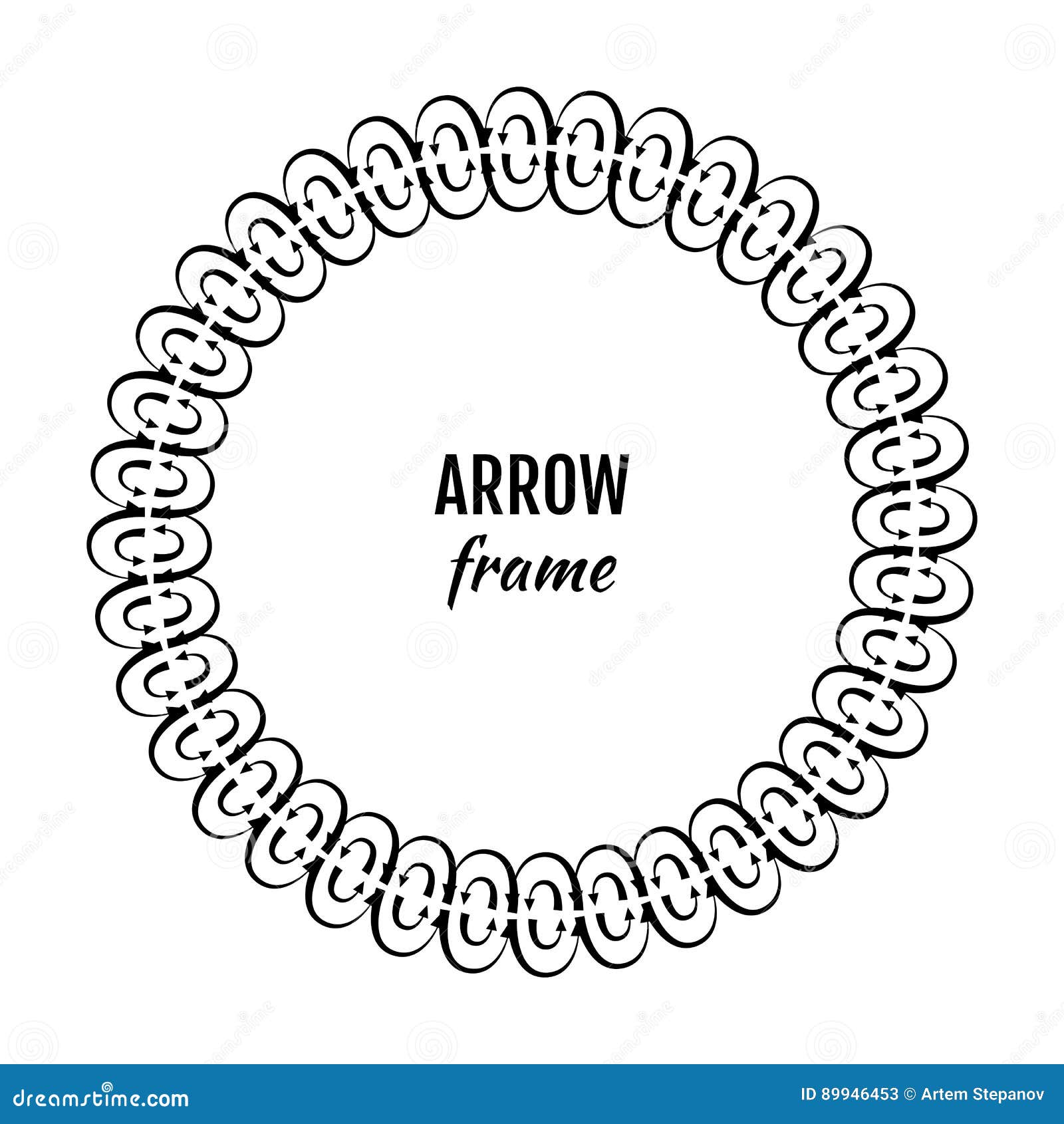 Circle Vector Frames or Borders Made of Arrows Symbols Stock Vector ...