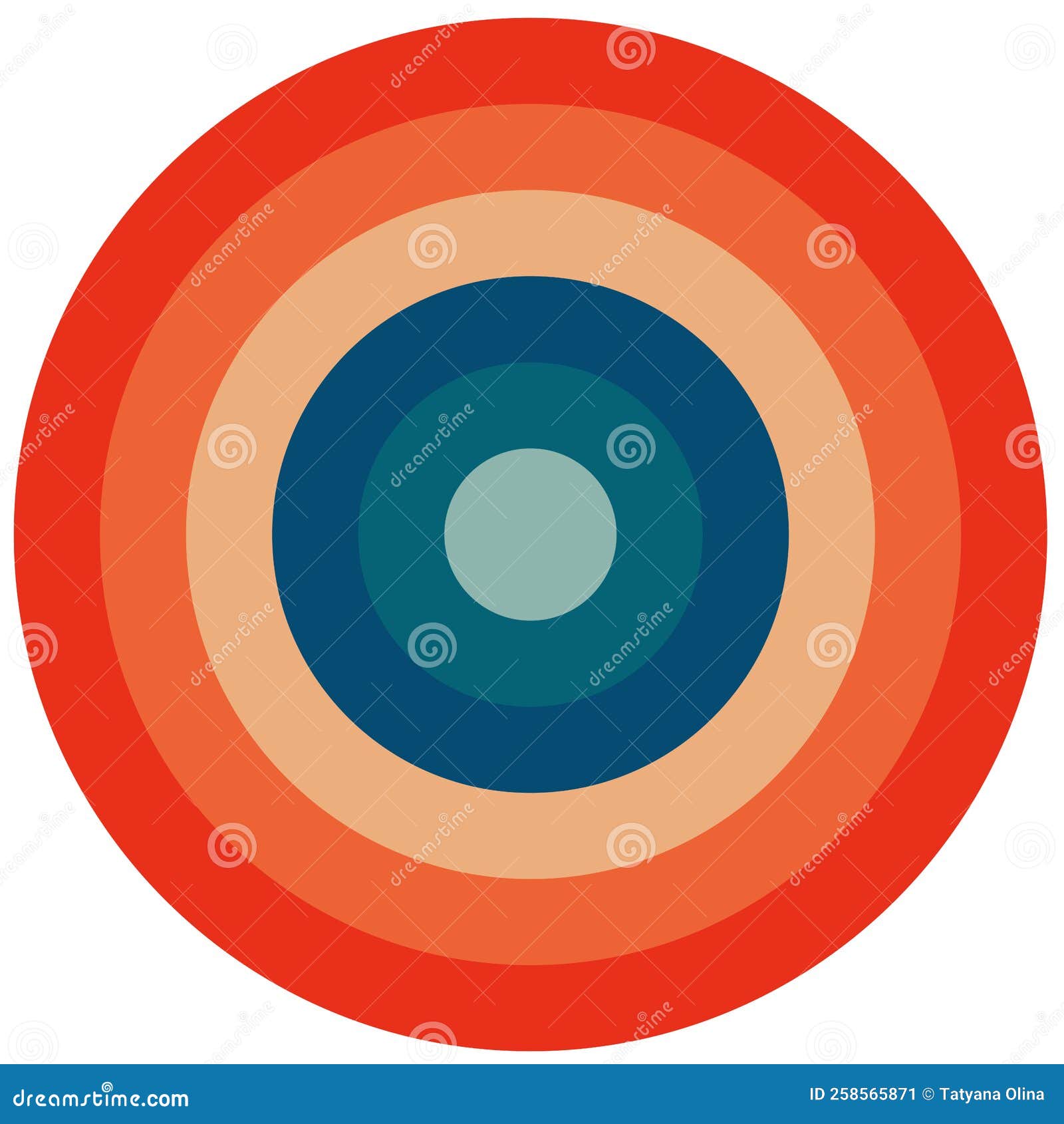 Circle Vector Illustration in Retro Style Stock Vector - Illustration ...