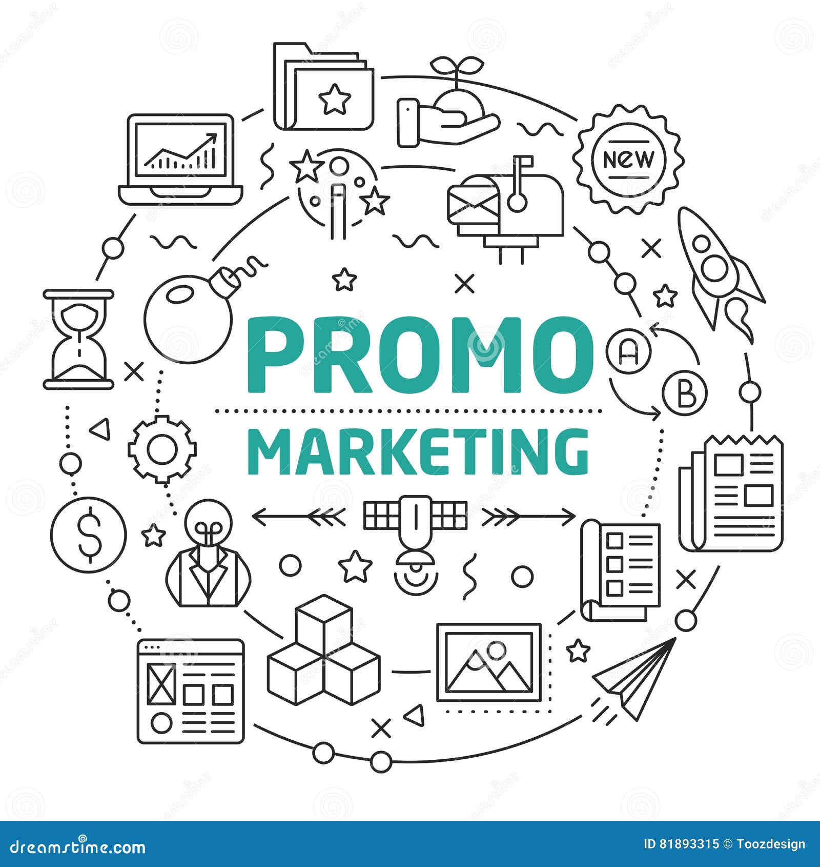 Circle Vector Line Illustration Trend Pattern Stock Vector ...