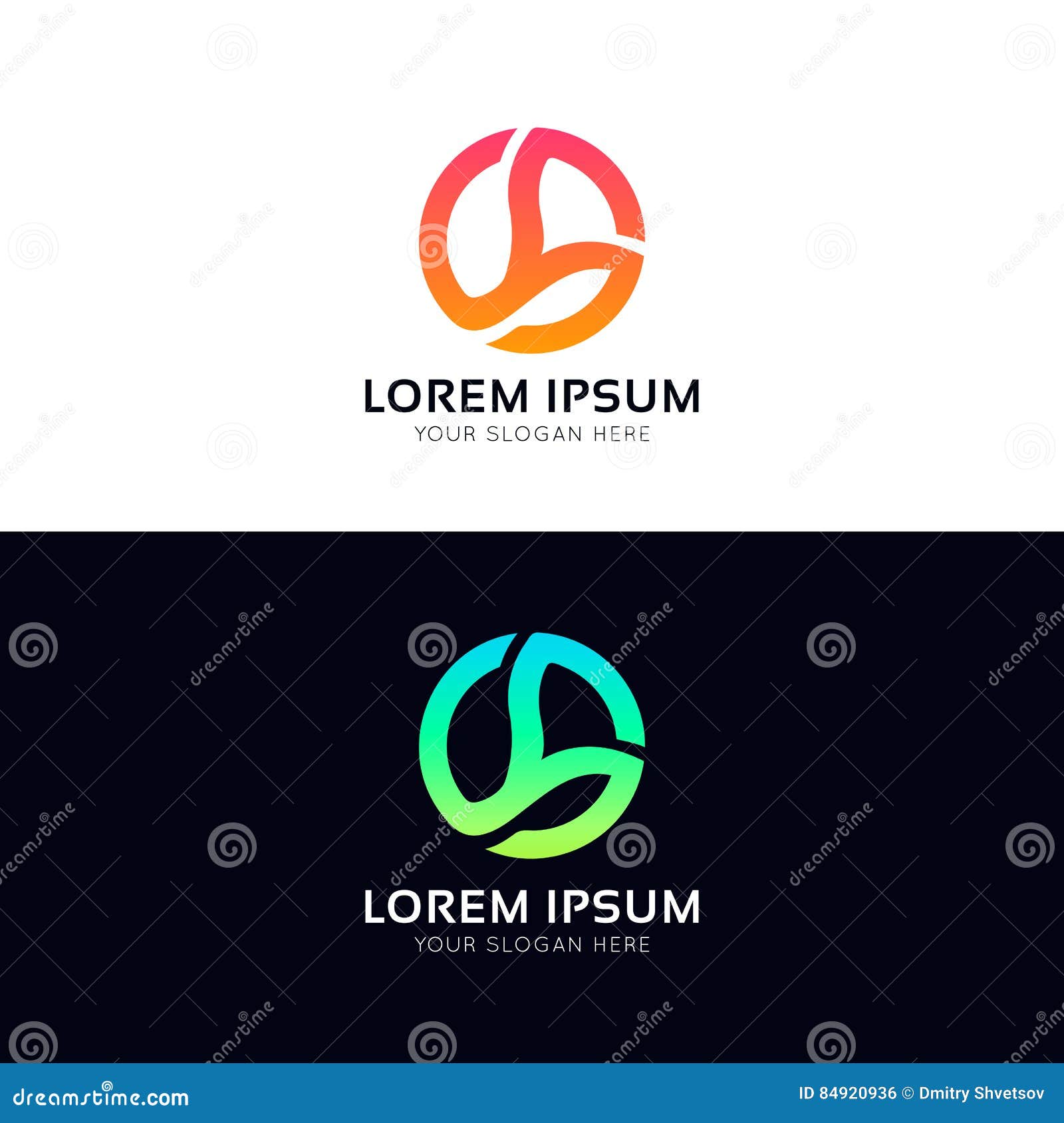 Circle Vector Logo Icon Company Sign Stock Vector - Illustration of ...