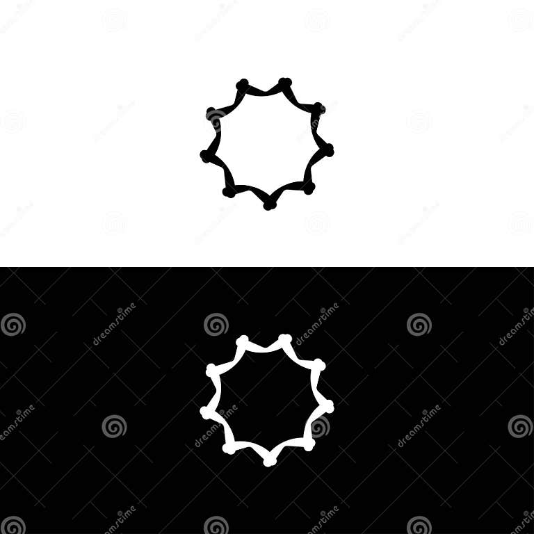 Circle Vector Logo Illustration Design .Black and White Circle Logo ...