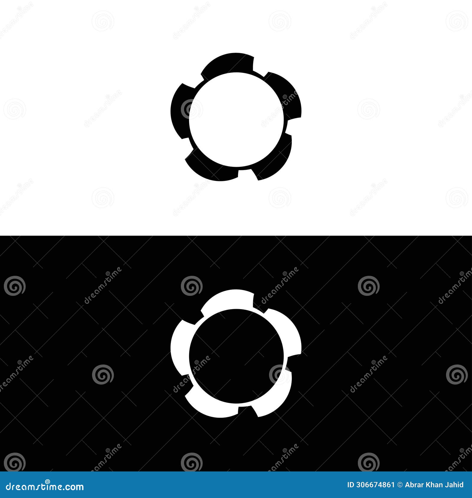 Circle Vector Logo Illustration Design .Black and White Circle Logo ...