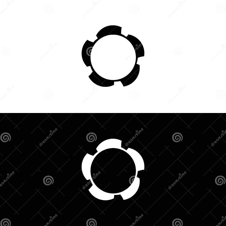 Circle Vector Logo Illustration Design .Black and White Circle Logo ...