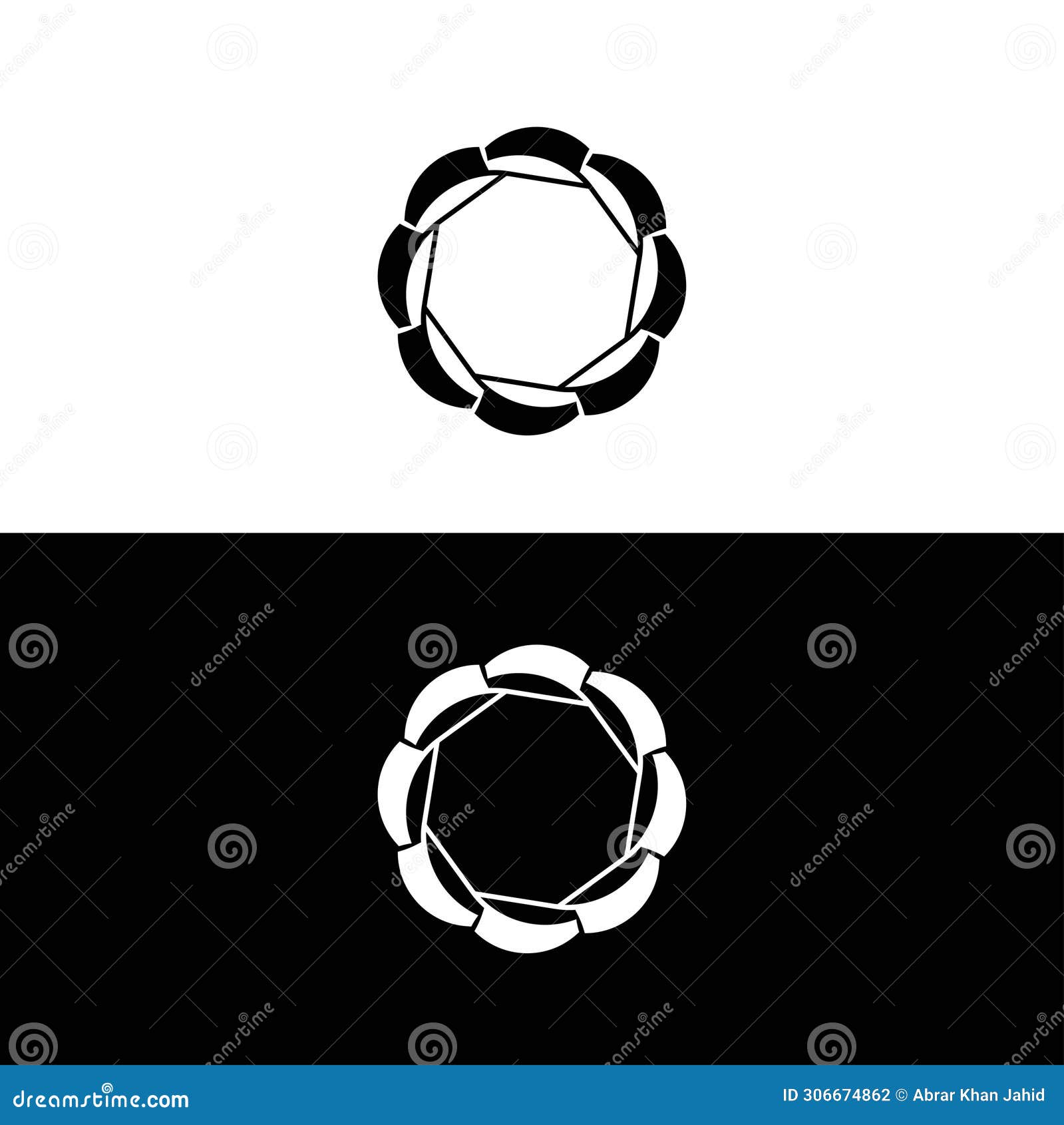 Circle Vector Logo Illustration Design .Black and White Circle Logo ...