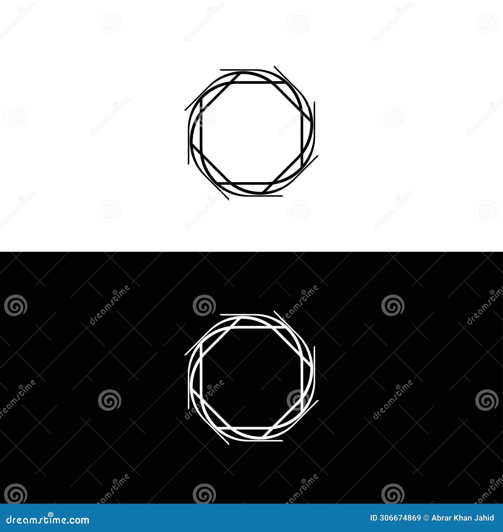 Circle Vector Logo Illustration Design .Black and White Circle Logo ...