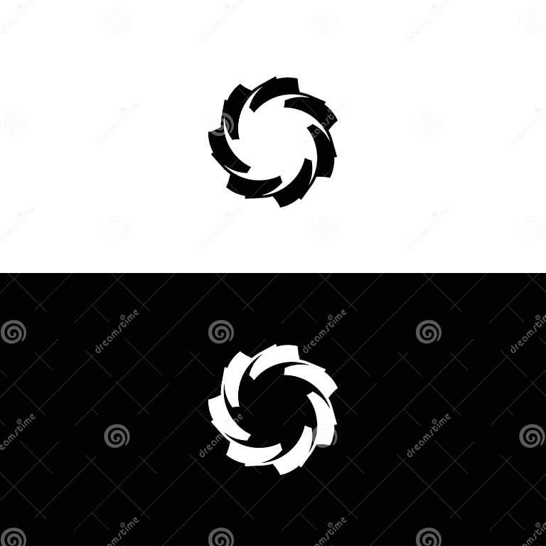 Circle Vector Logo Illustration Design .Black and White Circle Logo ...