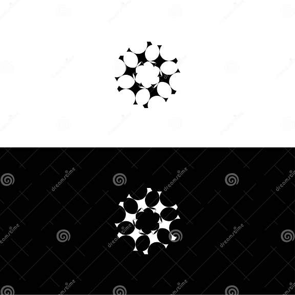 Circle Vector Logo Template Design. Black and White Circle Vector Logo ...
