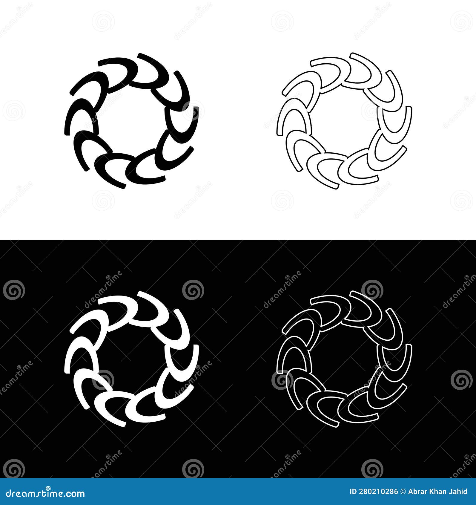 Circle Vector Logo Template Design Stock Vector - Illustration of ...