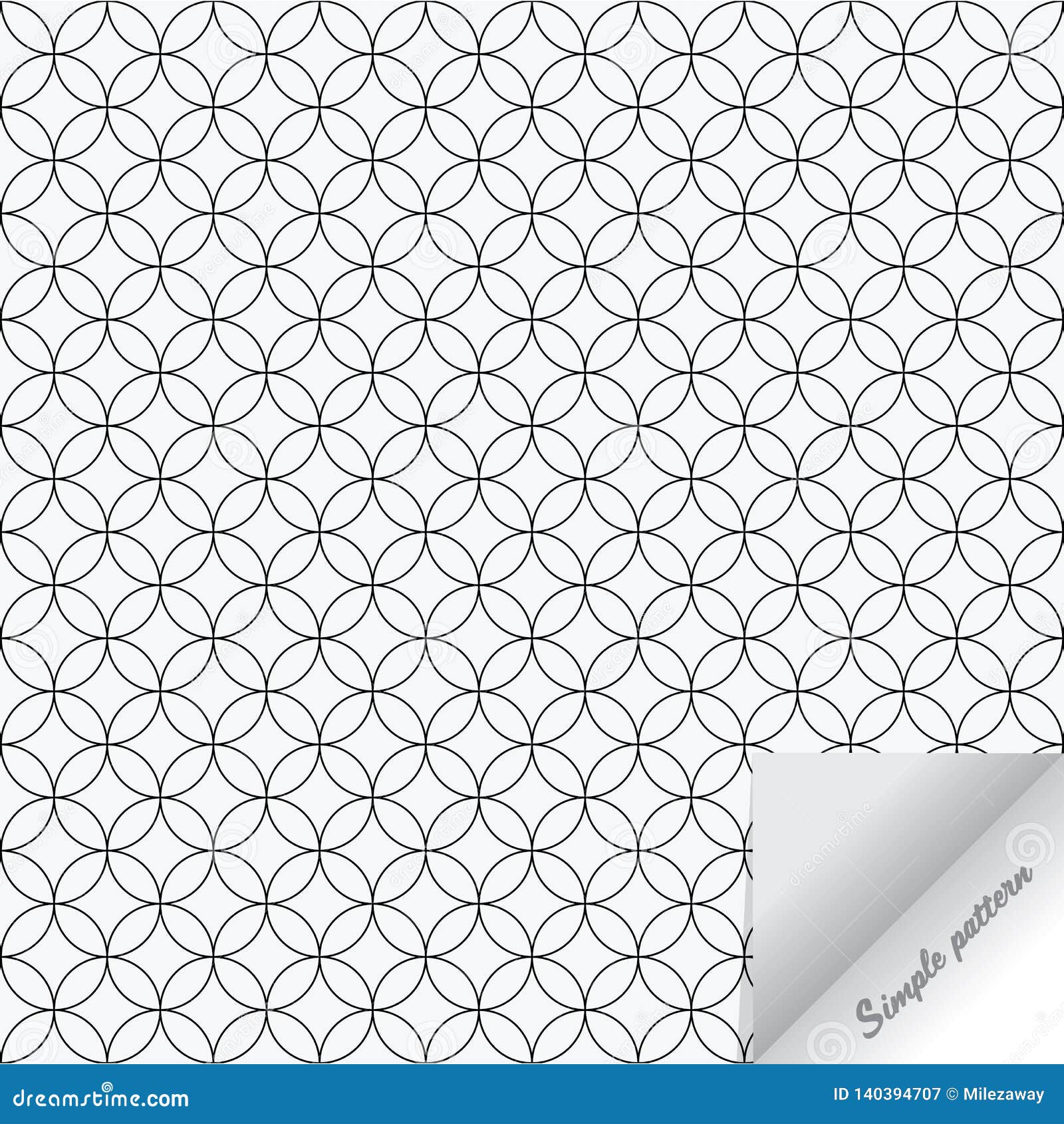 Circle Vector Pattern, Repeating Circle In Different Thickness Line ...