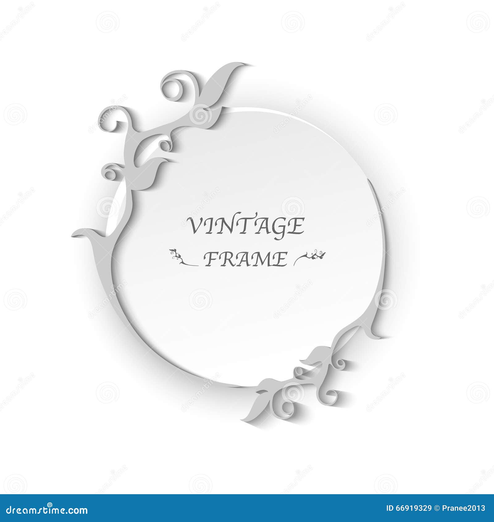 Circle Vintage Frame Template Elements Stock Vector - Illustration of ...