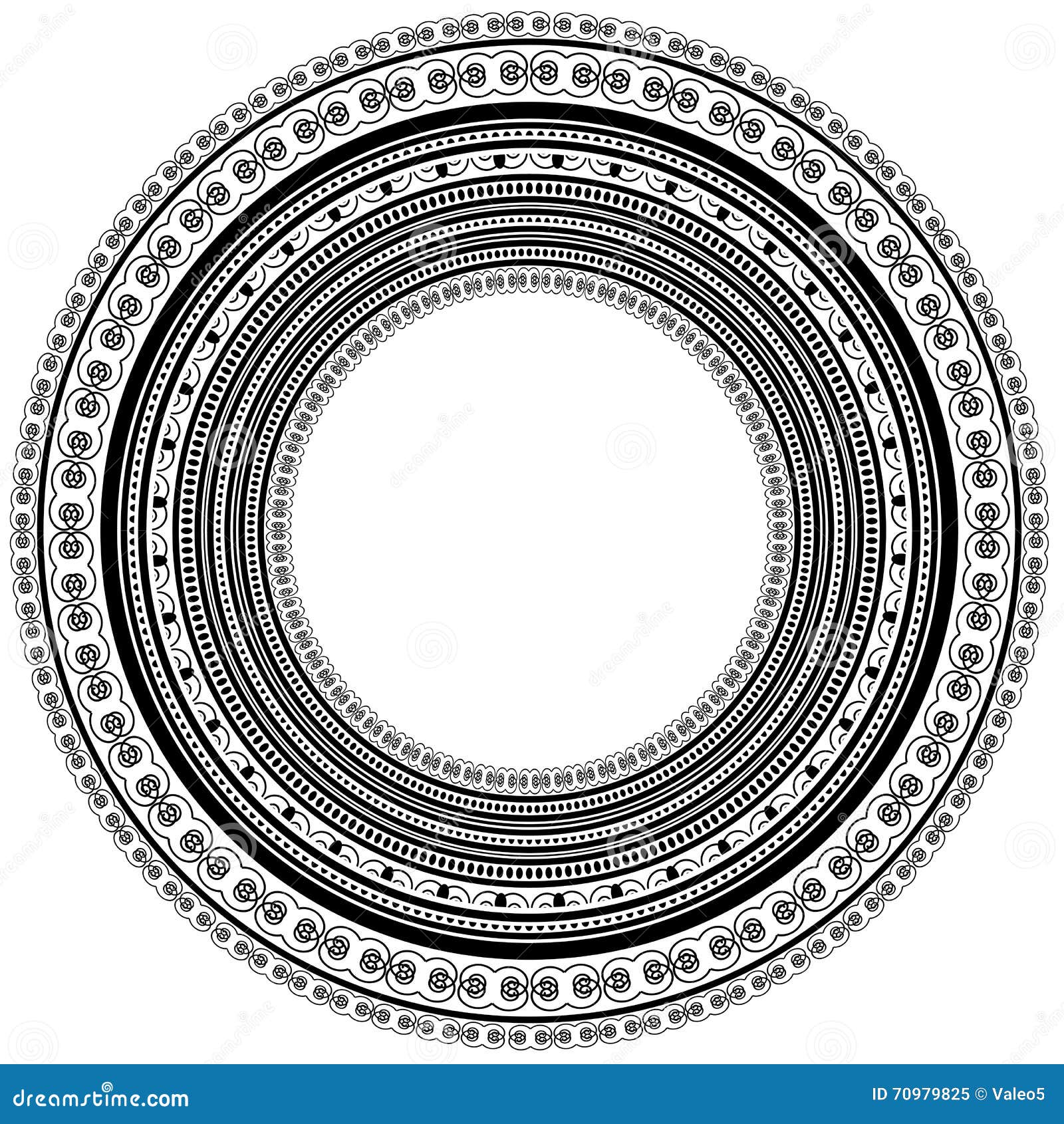 Circle Vintage Frame stock vector. Illustration of border - 70979825