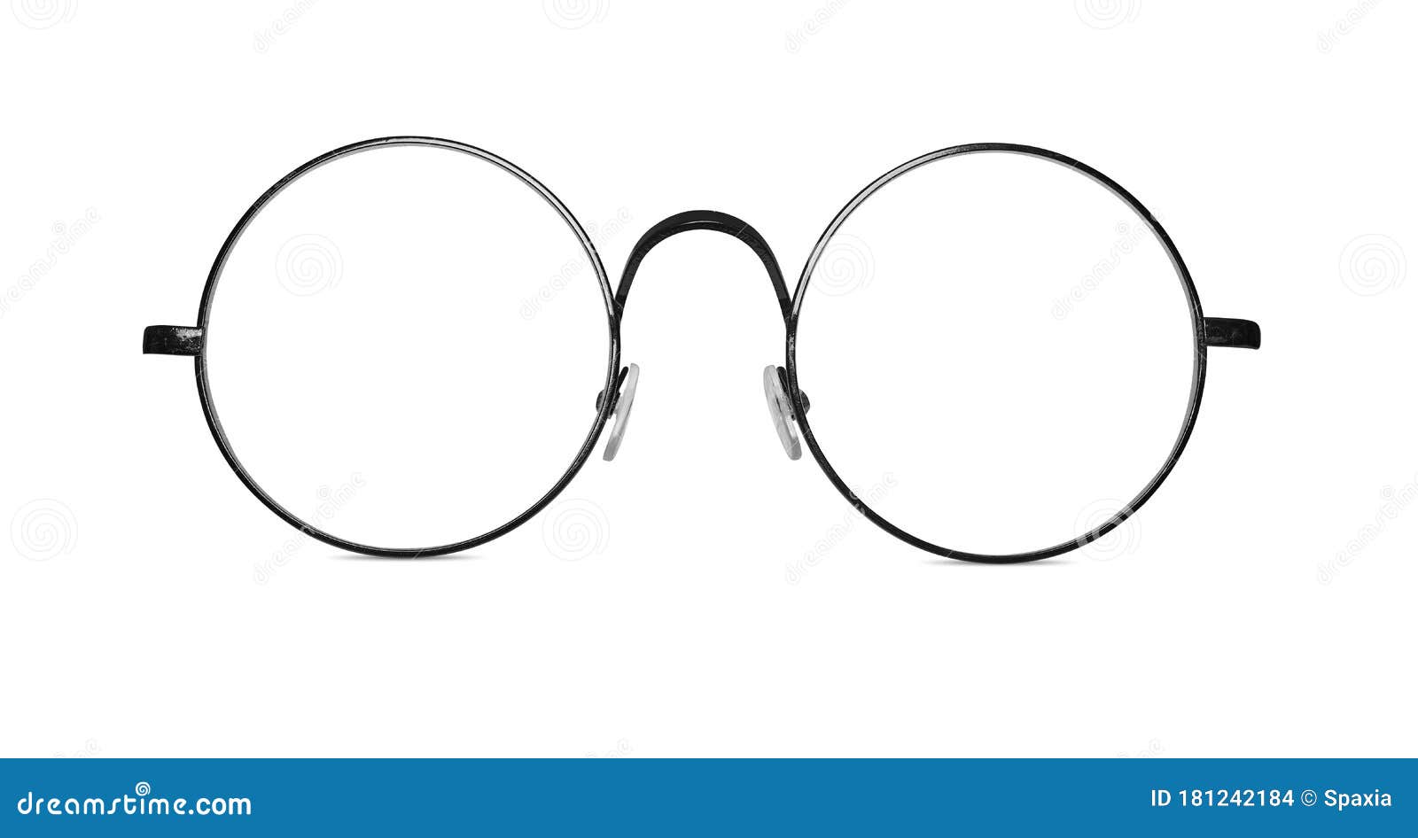 Circle Vintage Glasses. Round Eyeglasses Isolated Stock Photo - Image ...
