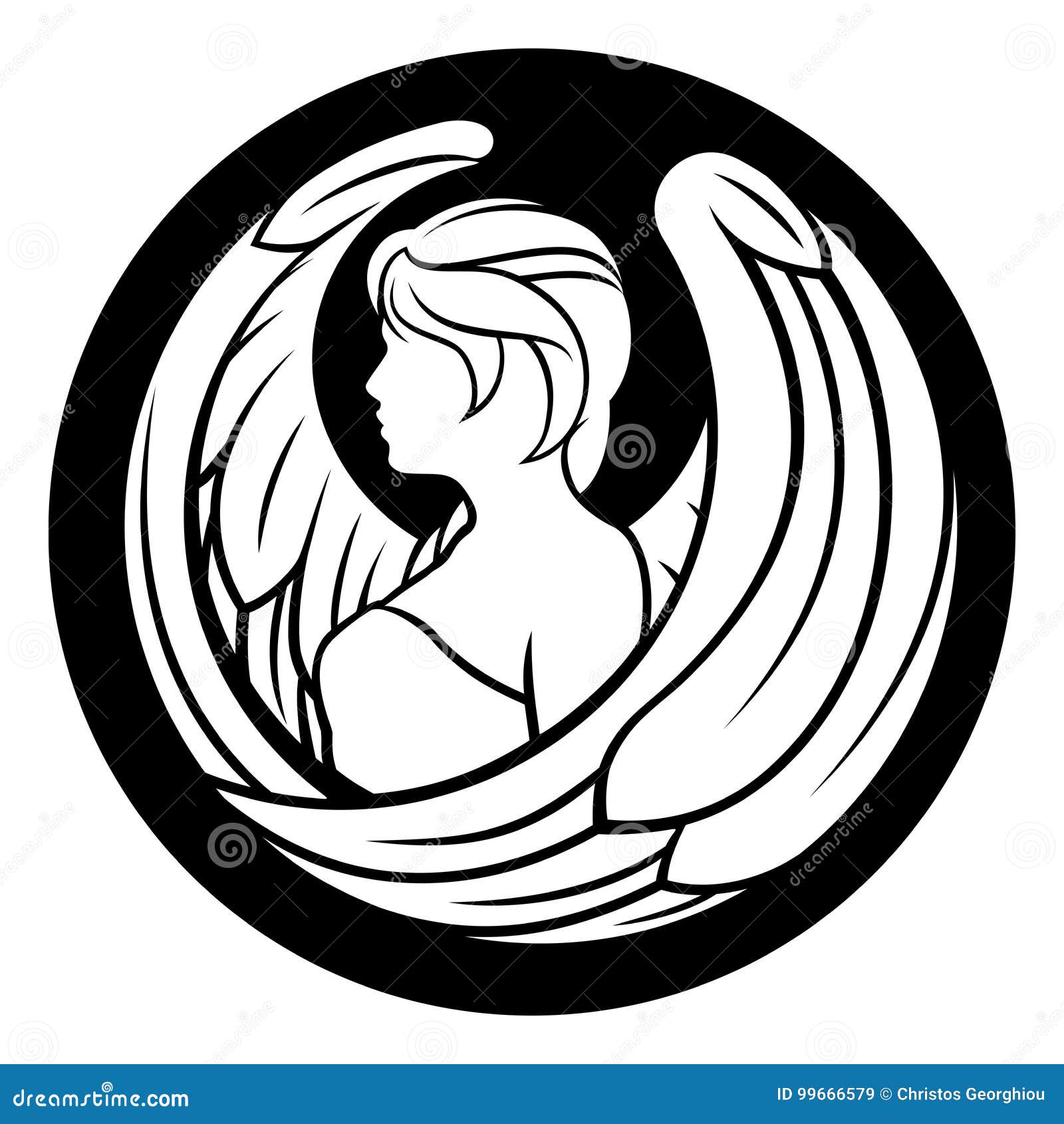 Virgo Zodiac Horoscope Sign Stock Vector Illustration Of Angel Icons