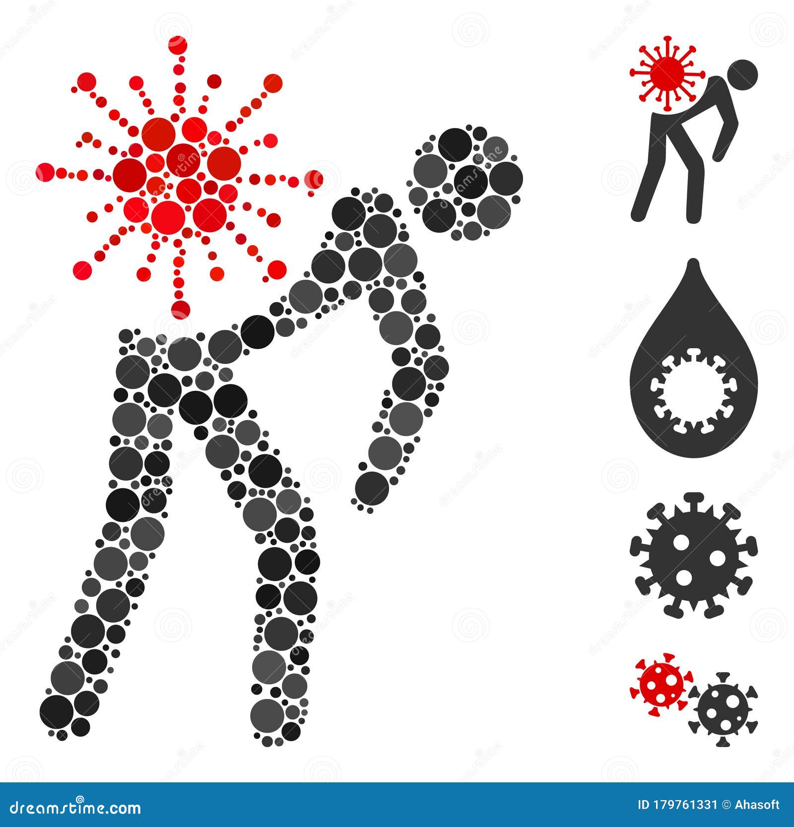 Circle Virus Carrier Icon Mosaic Stock Illustration - Illustration of ...