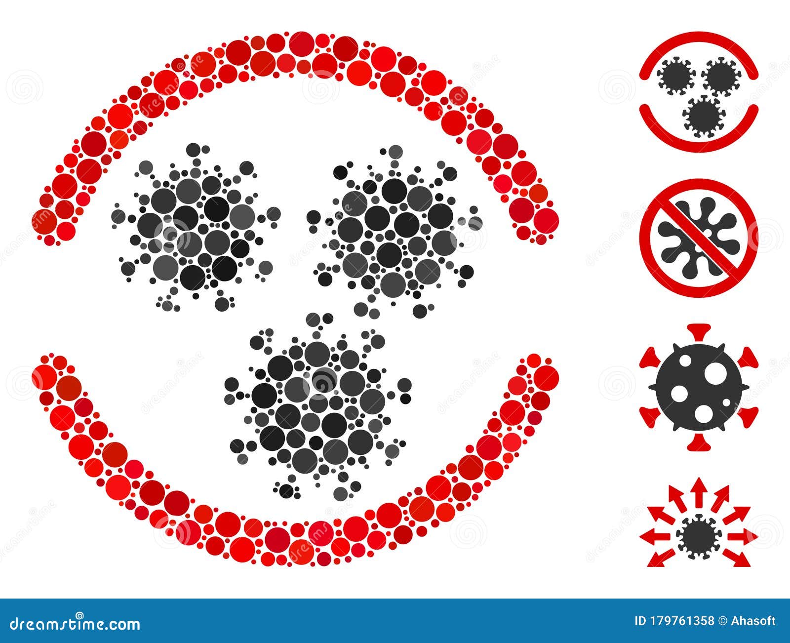 Circle Virus Container Icon Mosaic Stock Illustration - Illustration of ...