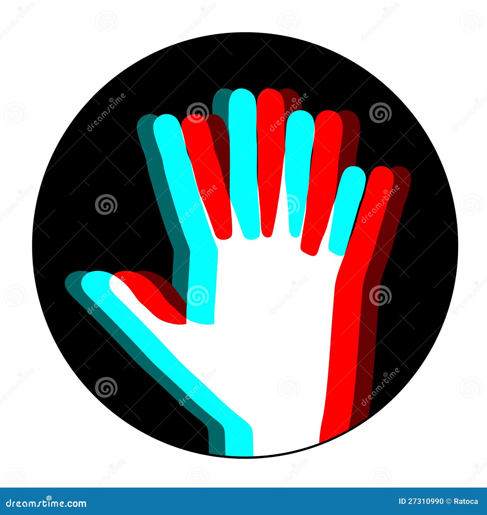 Visual Hand Finger Presses Button Or Clicks Icon. Vector Illustration ...