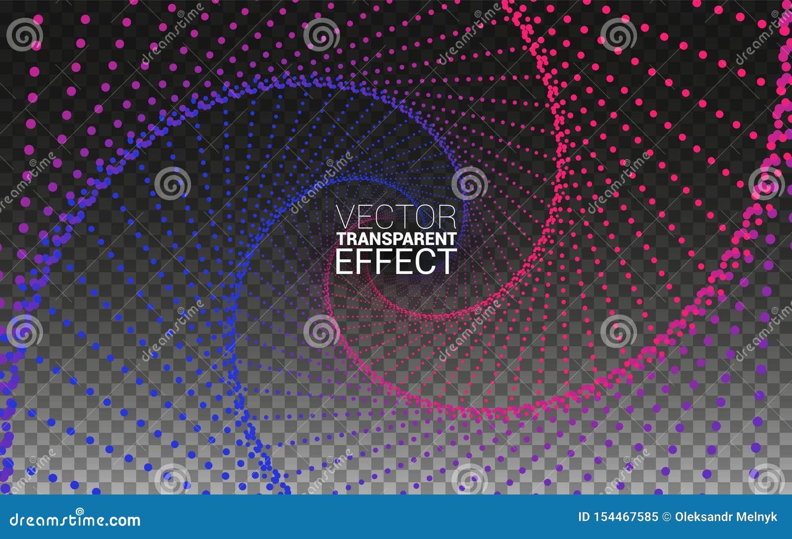 Circle Vortex with Colored Curves. Minimalistic Abstract Line. Isolated ...
