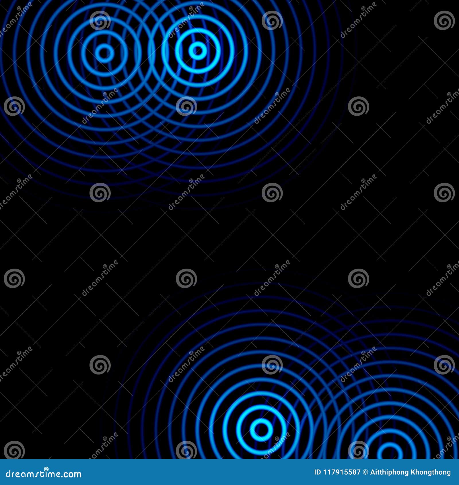 Circle Vortex Dark Blue, Abstract Background Stock Illustration ...
