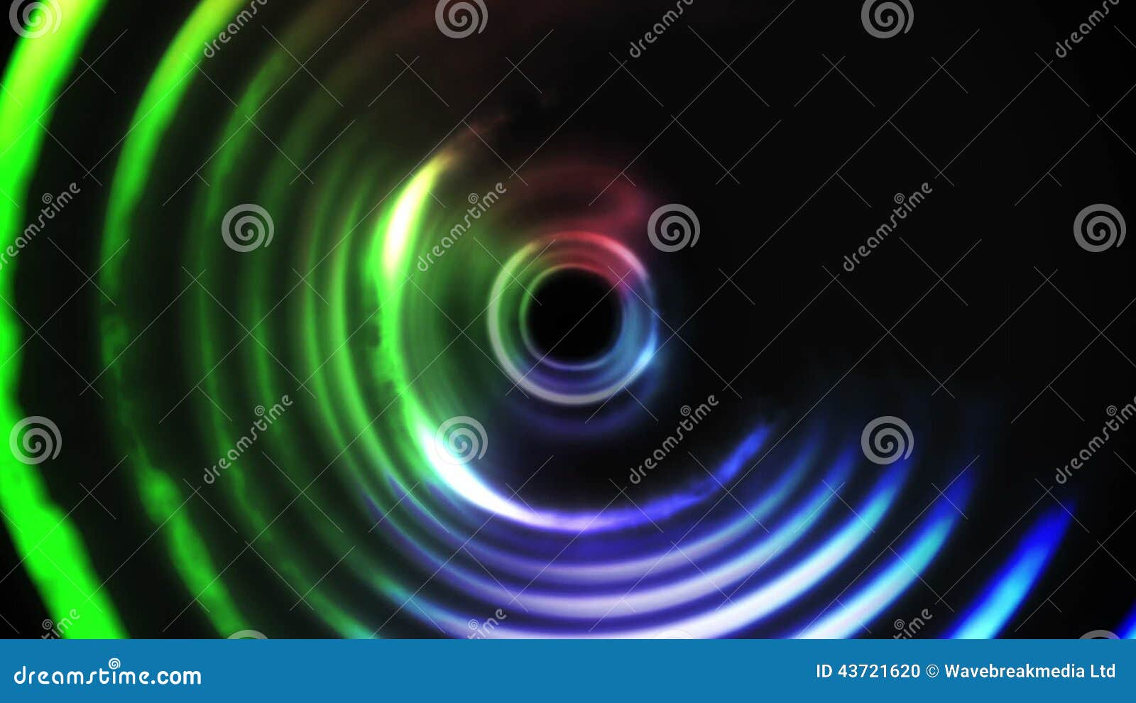 Circle Vortex Design on Black Stock Footage - Video of vortex, moving ...