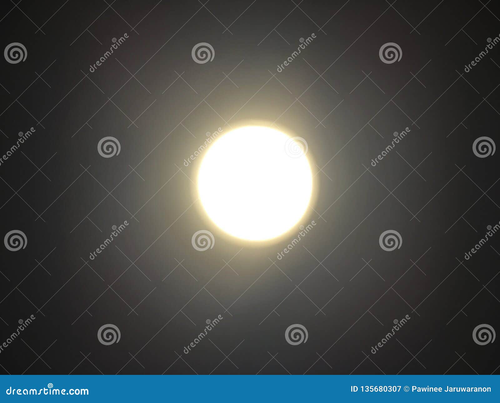 Circle Warm White Lighting Lamp Panel on Ceiling by Bottom View with ...