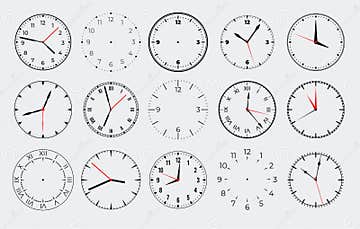 Circle Watch Face. Clock with Marks Numbers and Arrows Stock Vector ...