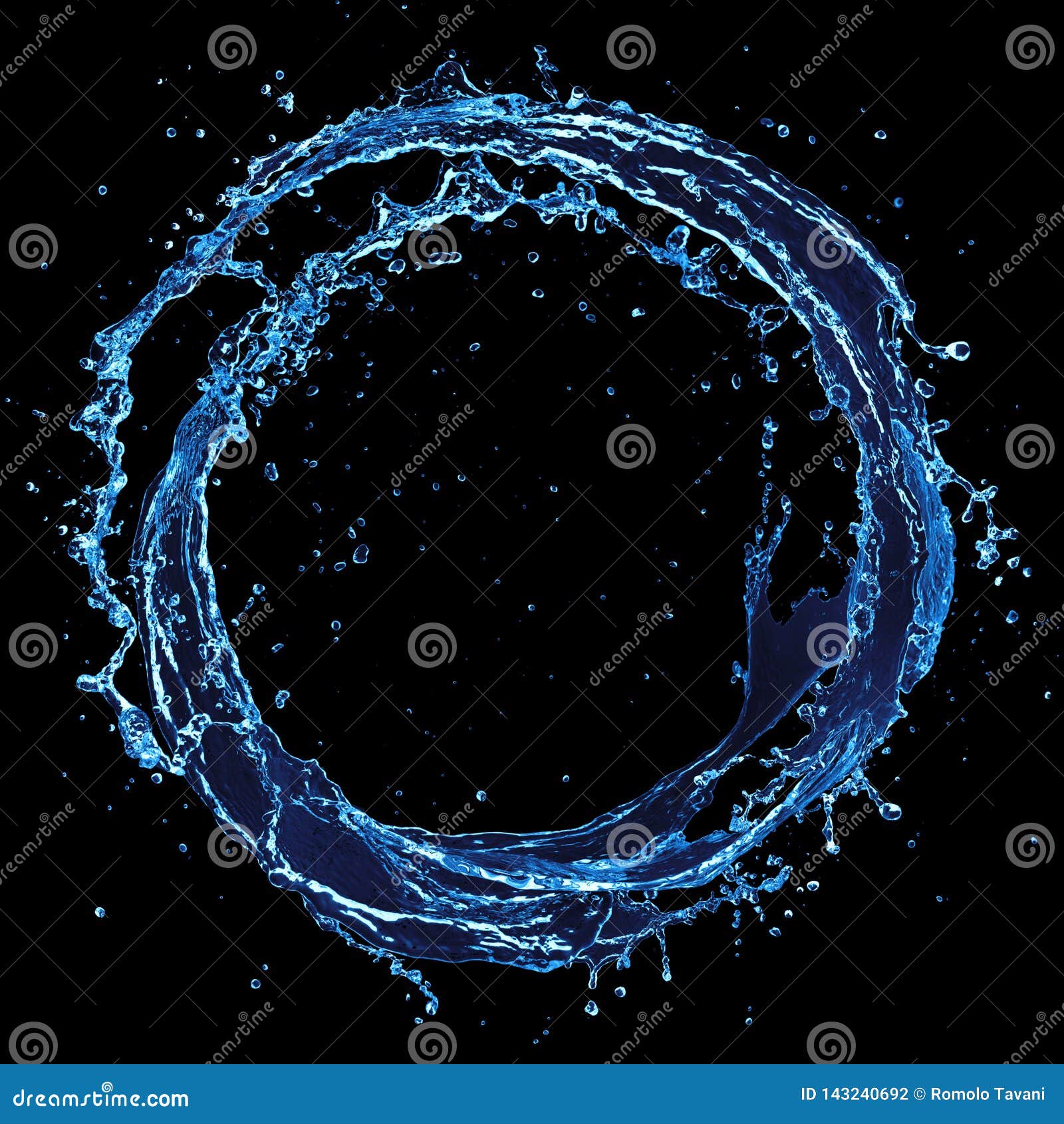 Circle Water - Round Splash Stock Photo - Image of rotation, isolated ...