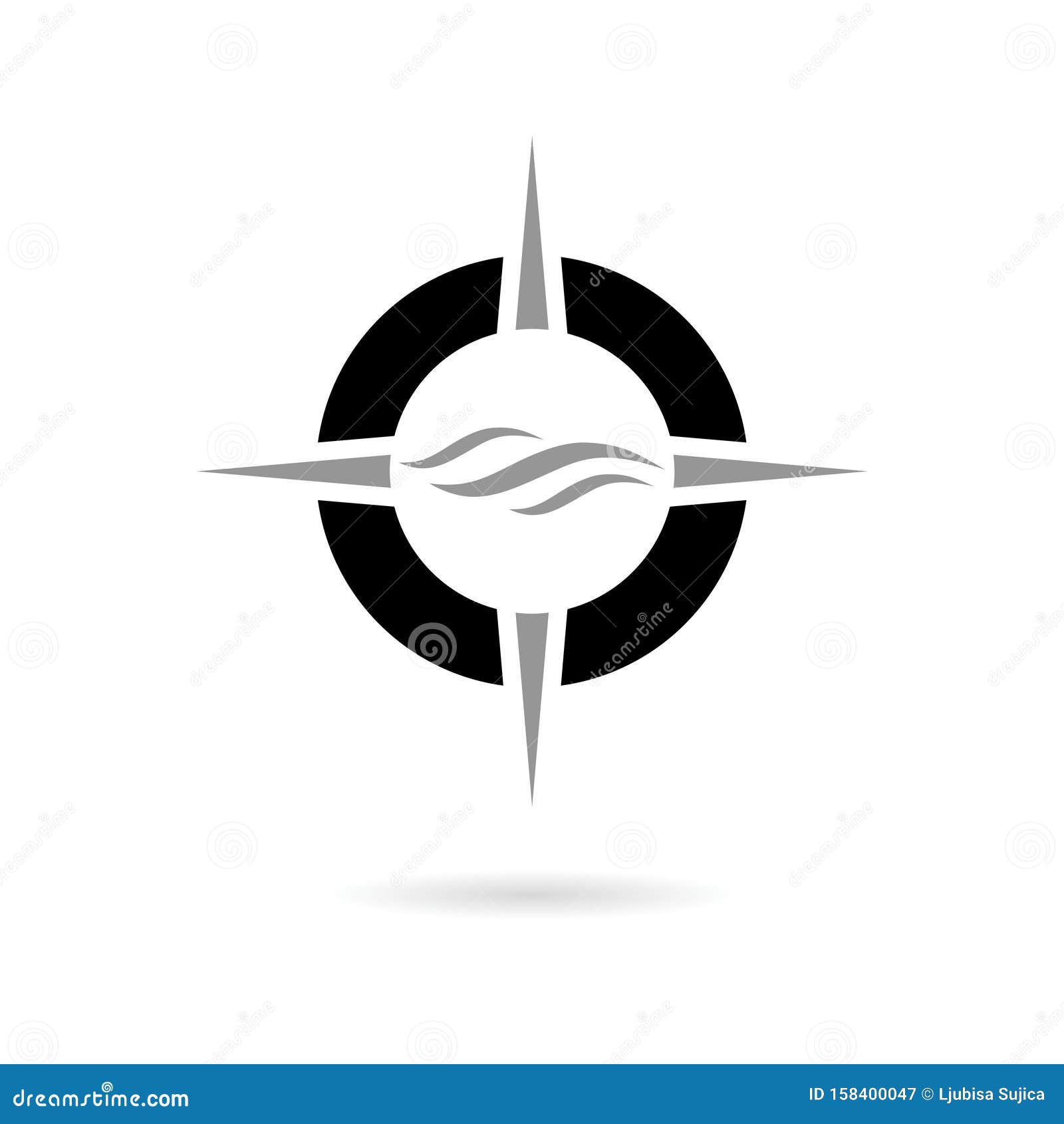 Circle Wave Compass Logo, Icon, Element, and Template for Company Stock ...