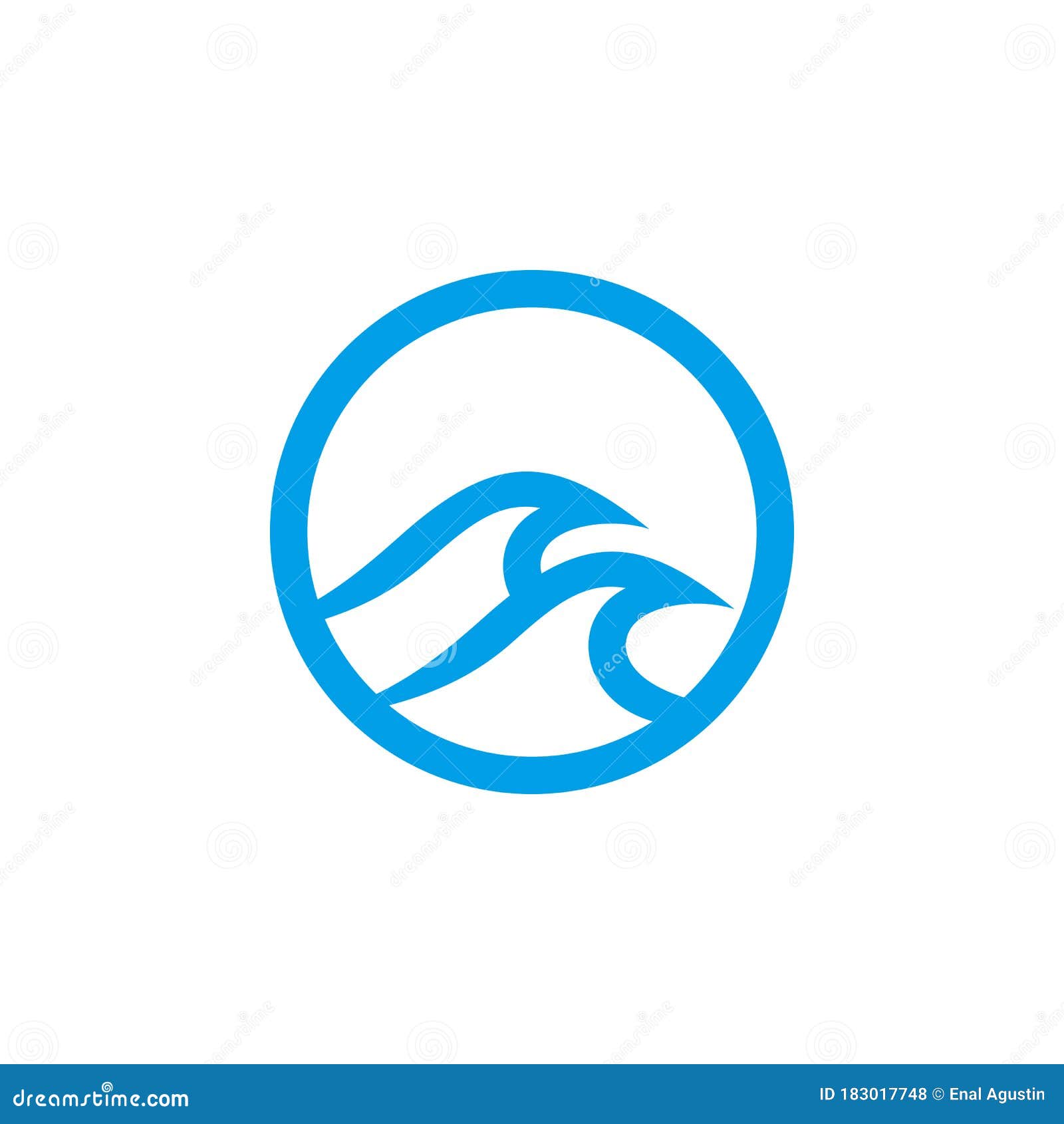 Circle Wave Icon Logo Design Template Stock Vector - Illustration of ...