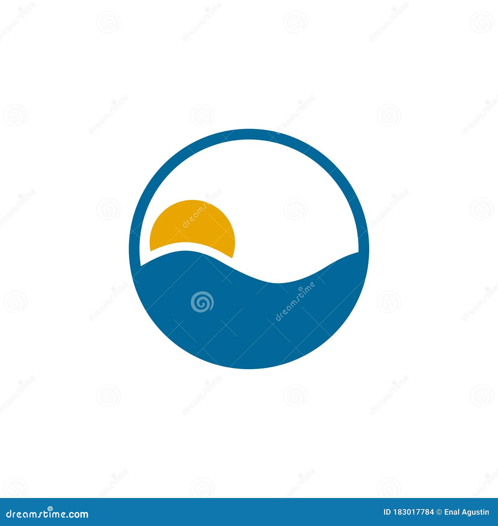Circle Wave Icon Logo Design Template Stock Vector - Illustration of ...