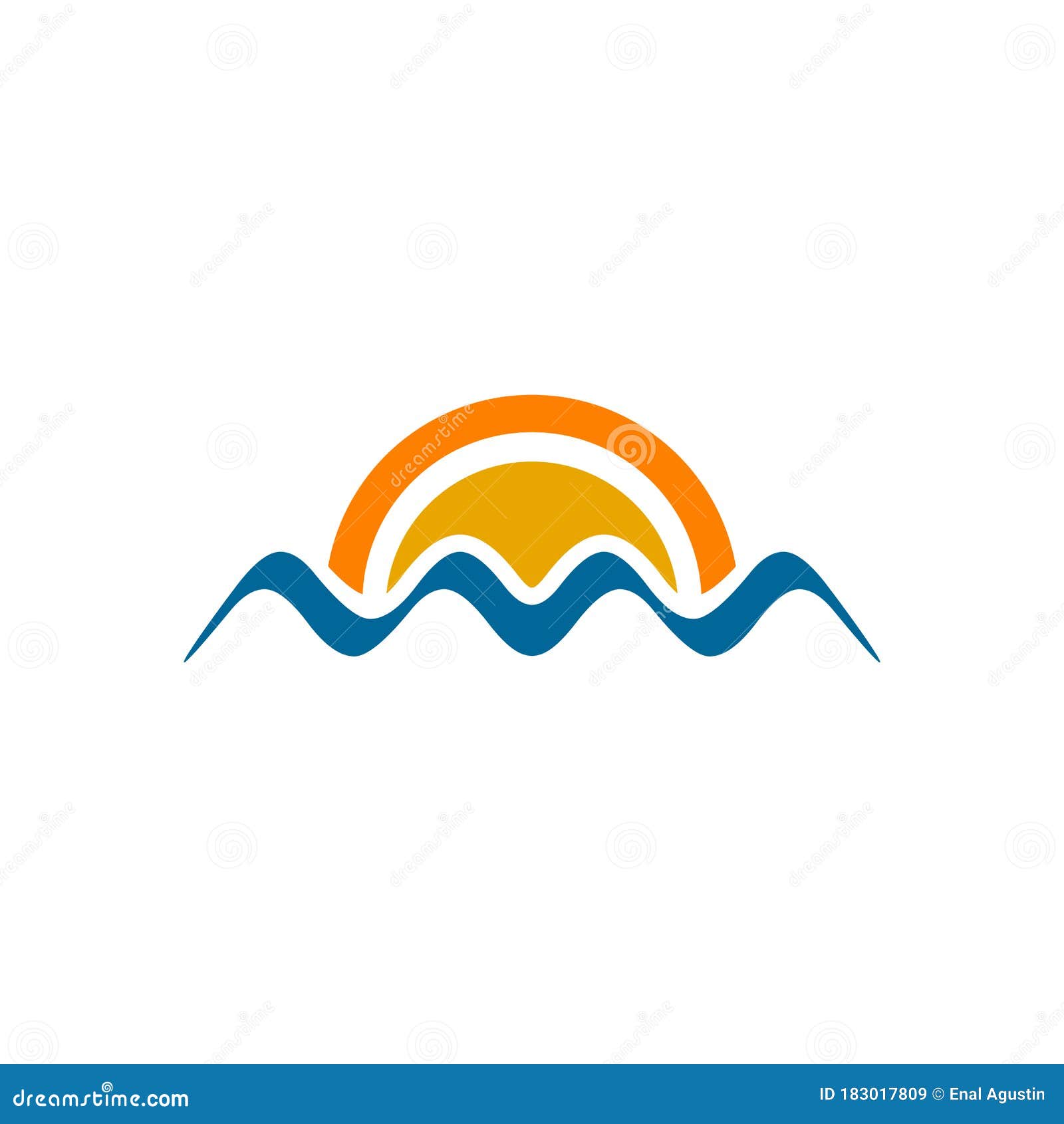 Circle Wave Icon Logo Design Template Stock Vector - Illustration of ...