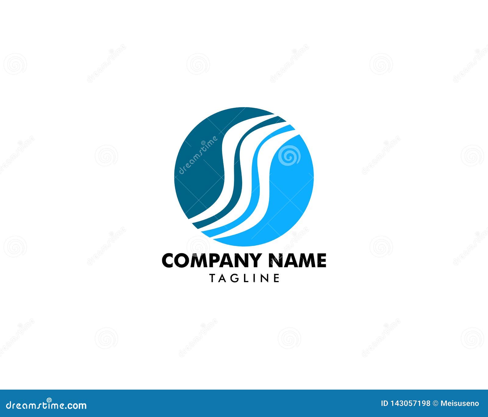 Circle Wave Logo stock vector. Illustration of curve - 143057198