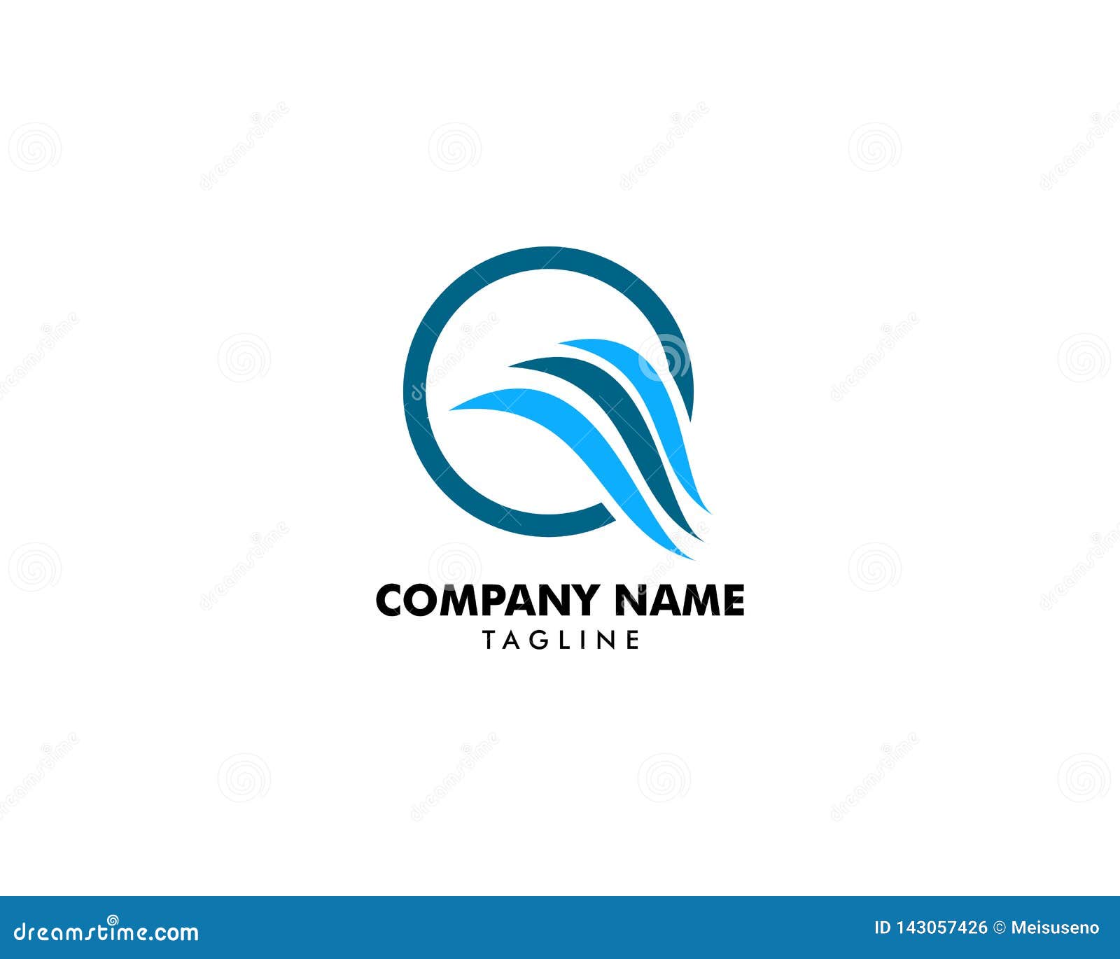 Circle Wave Logo stock vector. Illustration of curve - 143057426