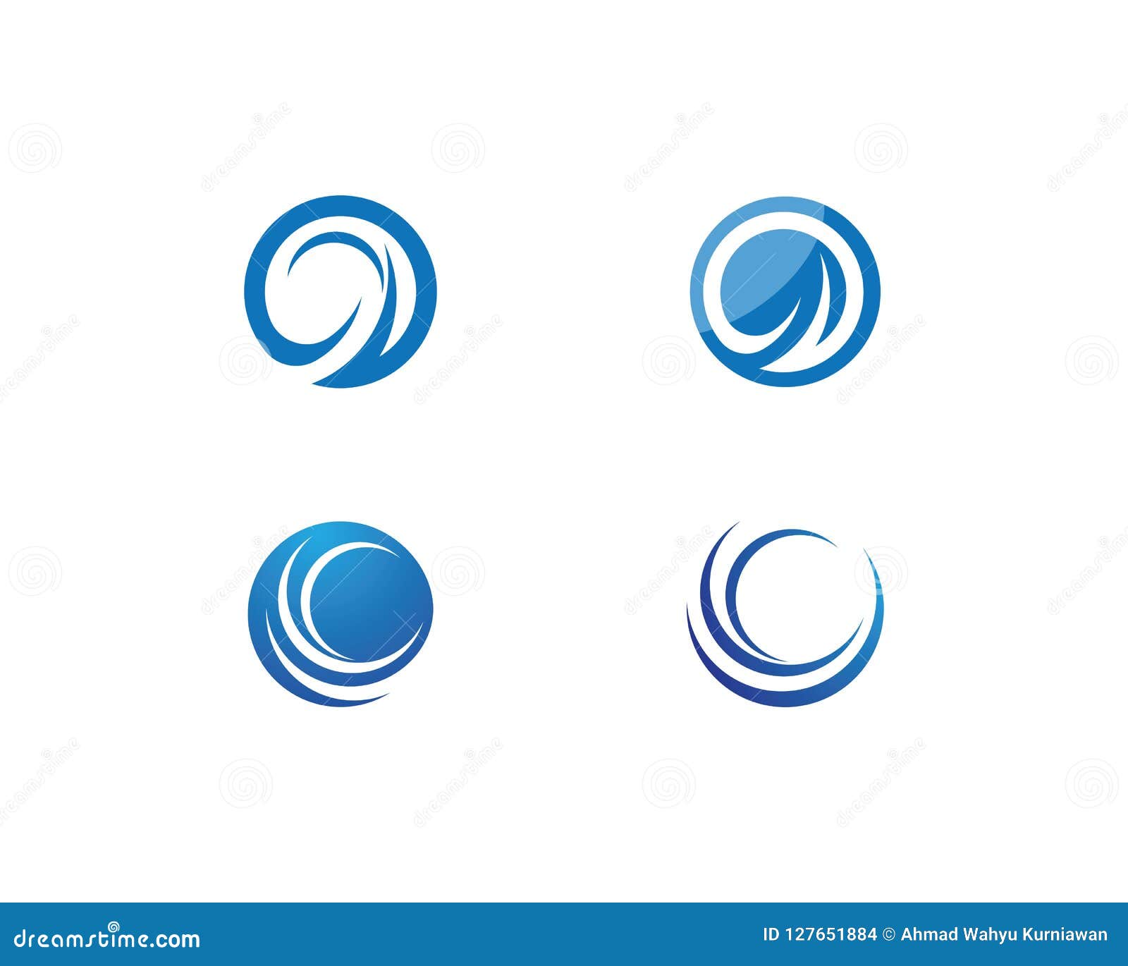 Circle Wave Symbol and Icon Logo Template Stock Vector - Illustration ...