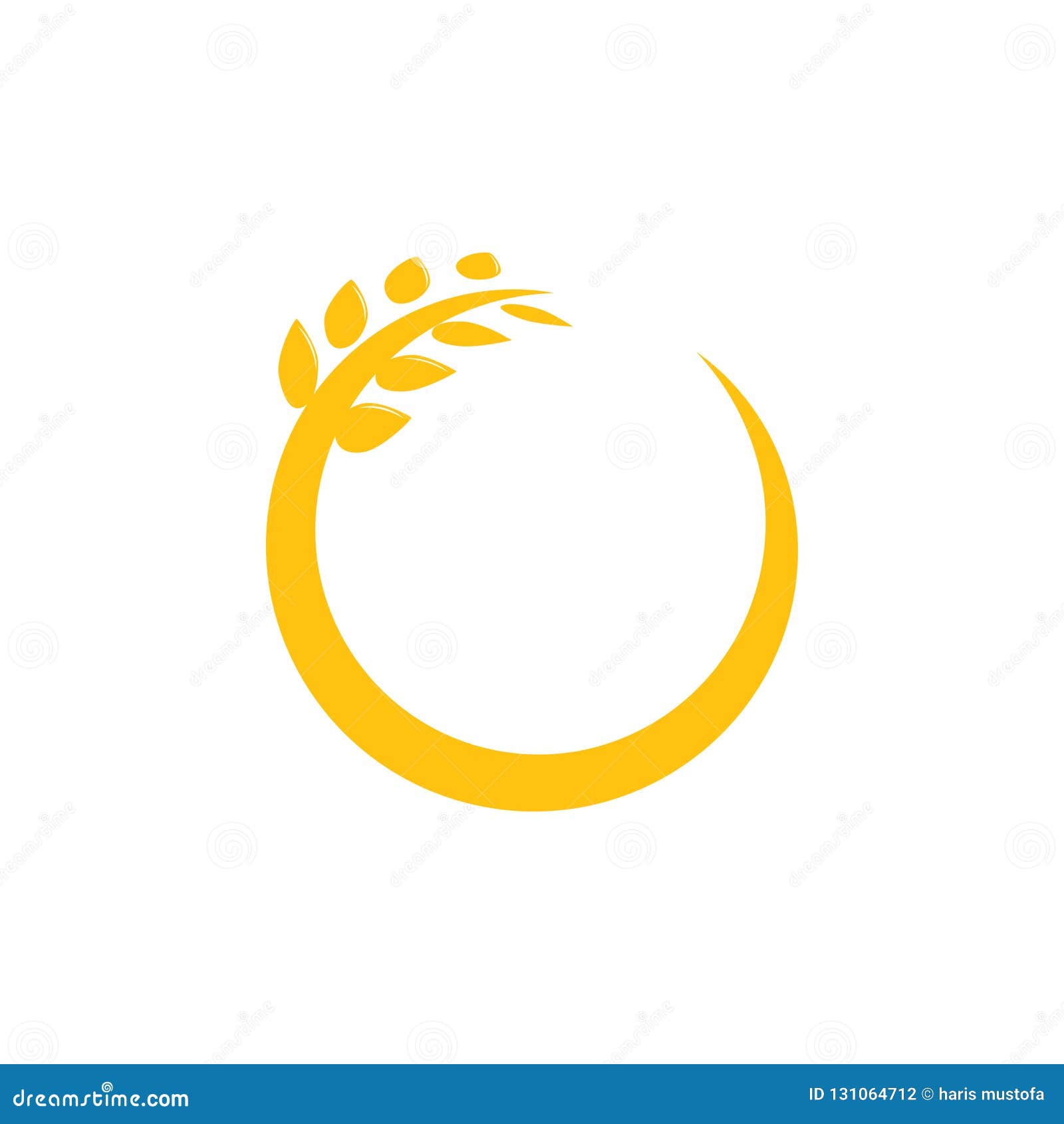 Circle Wheat Graphic Design Template Vector Illustration Stock Vector ...