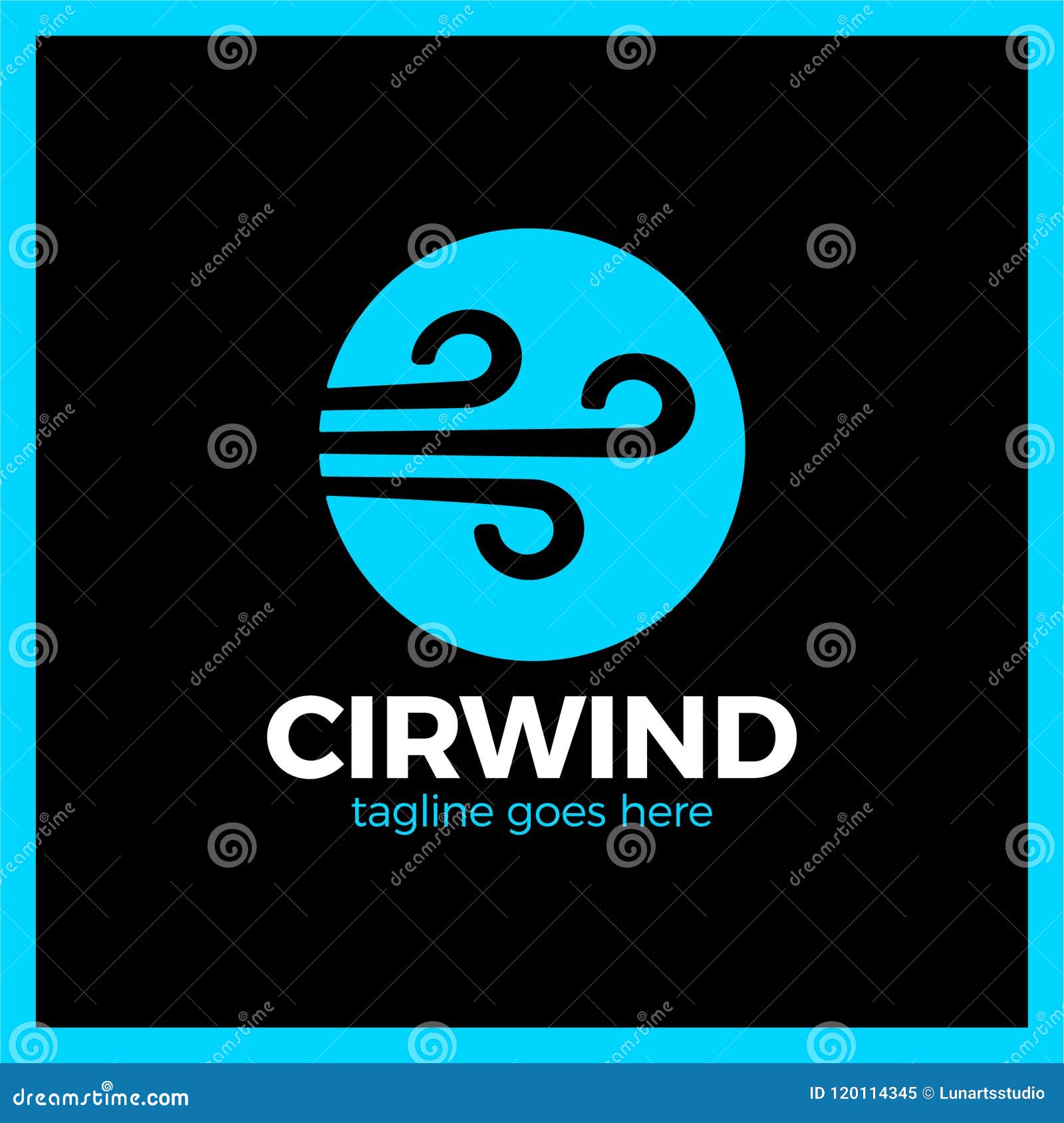 Circle Wind Wave Logotype Vector Stock Illustration - Illustration of ...