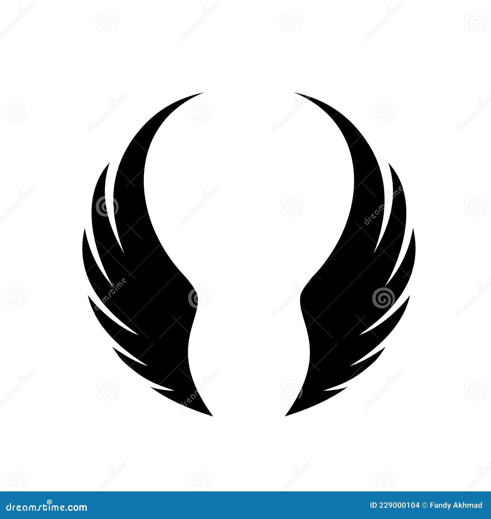 On the Circle Wings Logo Design Vector Icon Symbol Illustrations Stock ...