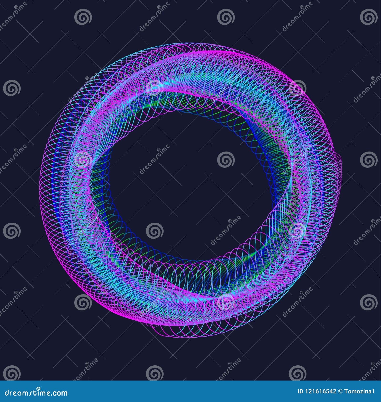 Circle of wire stock vector. Illustration of blue, geometric - 121616542