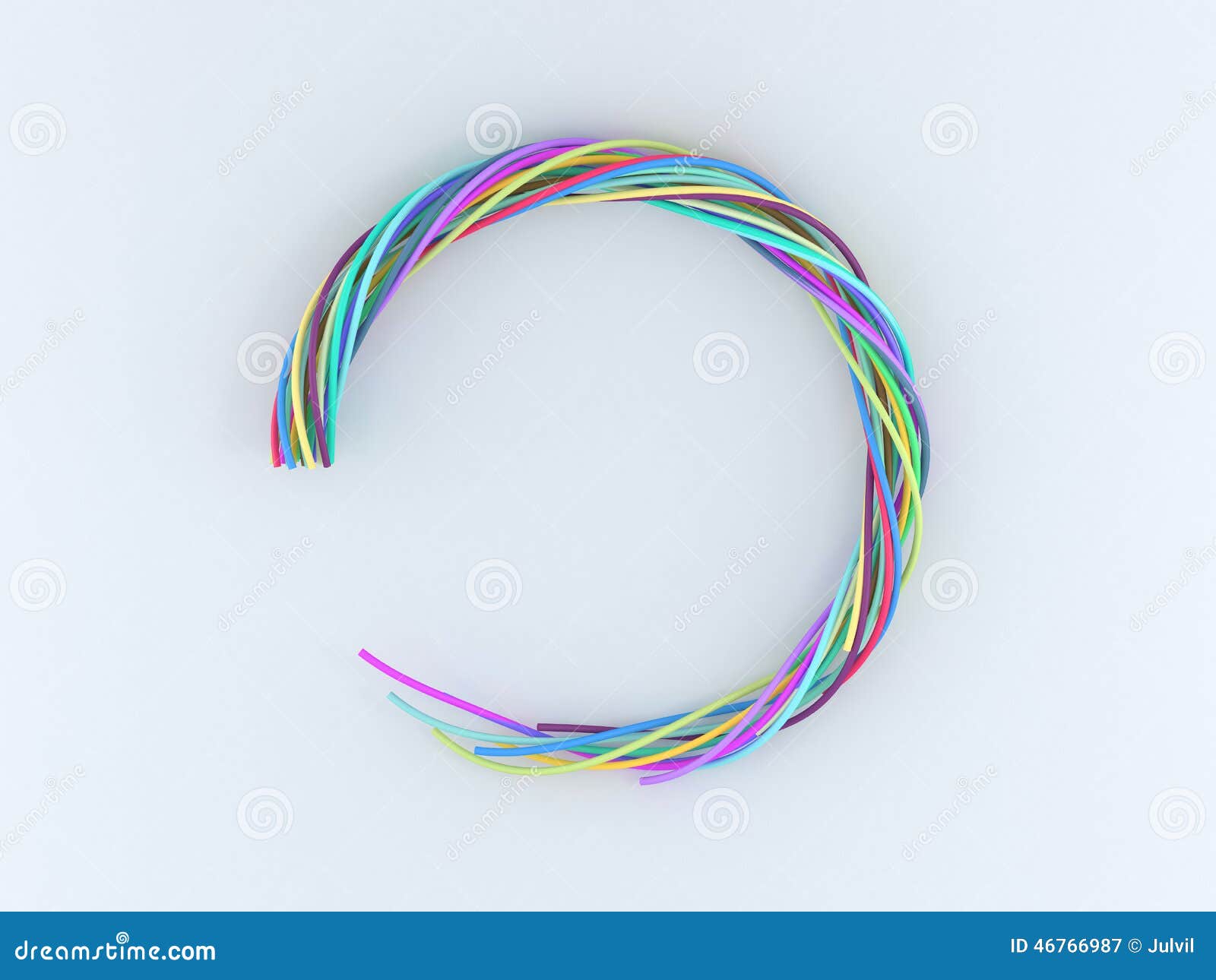 Circle of wire stock illustration. Illustration of template - 46766987