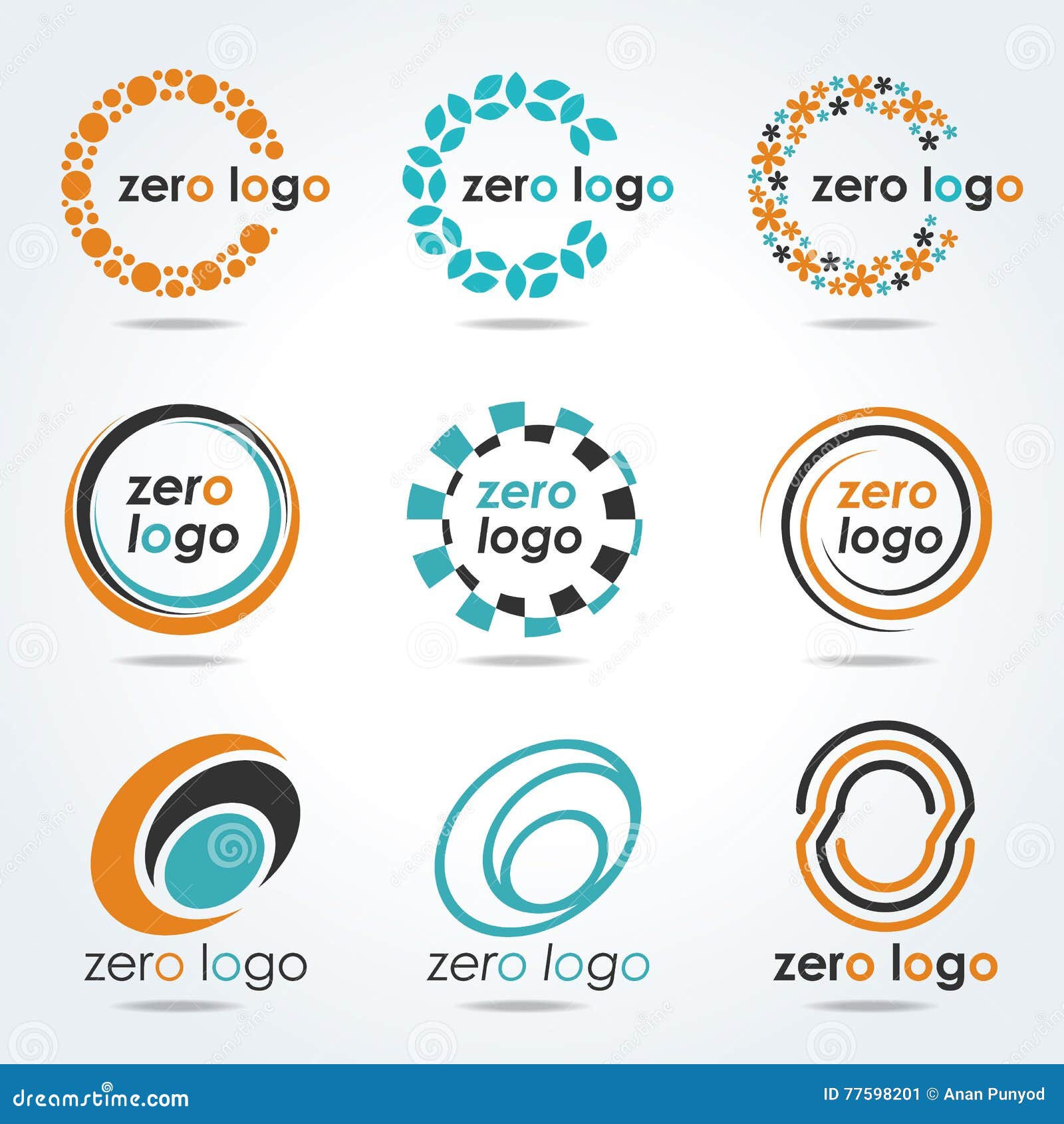 Circle Zero Logo for Business Vector Set Design Stock Vector ... Circle Zero Logo for Business Vector Set Design Stock Vector ...
