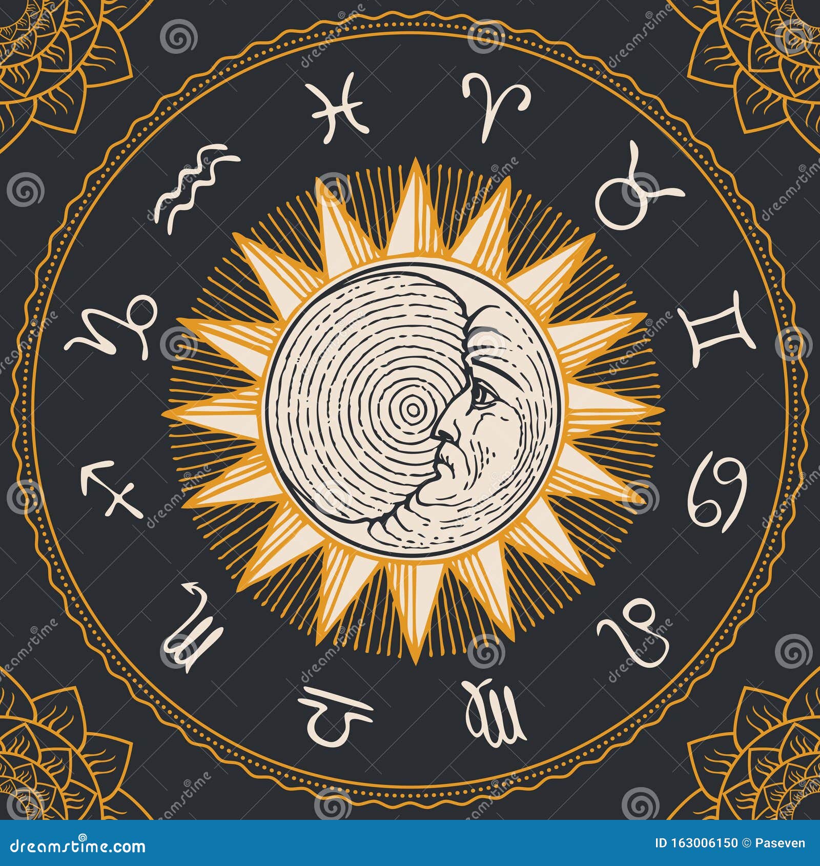 Crescent Moon Corners Stock Illustrations – 10 Crescent Moon Corners ...