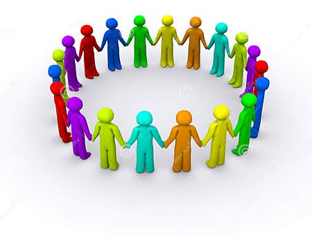 Circled of people stock illustration. Illustration of important - 5222666
