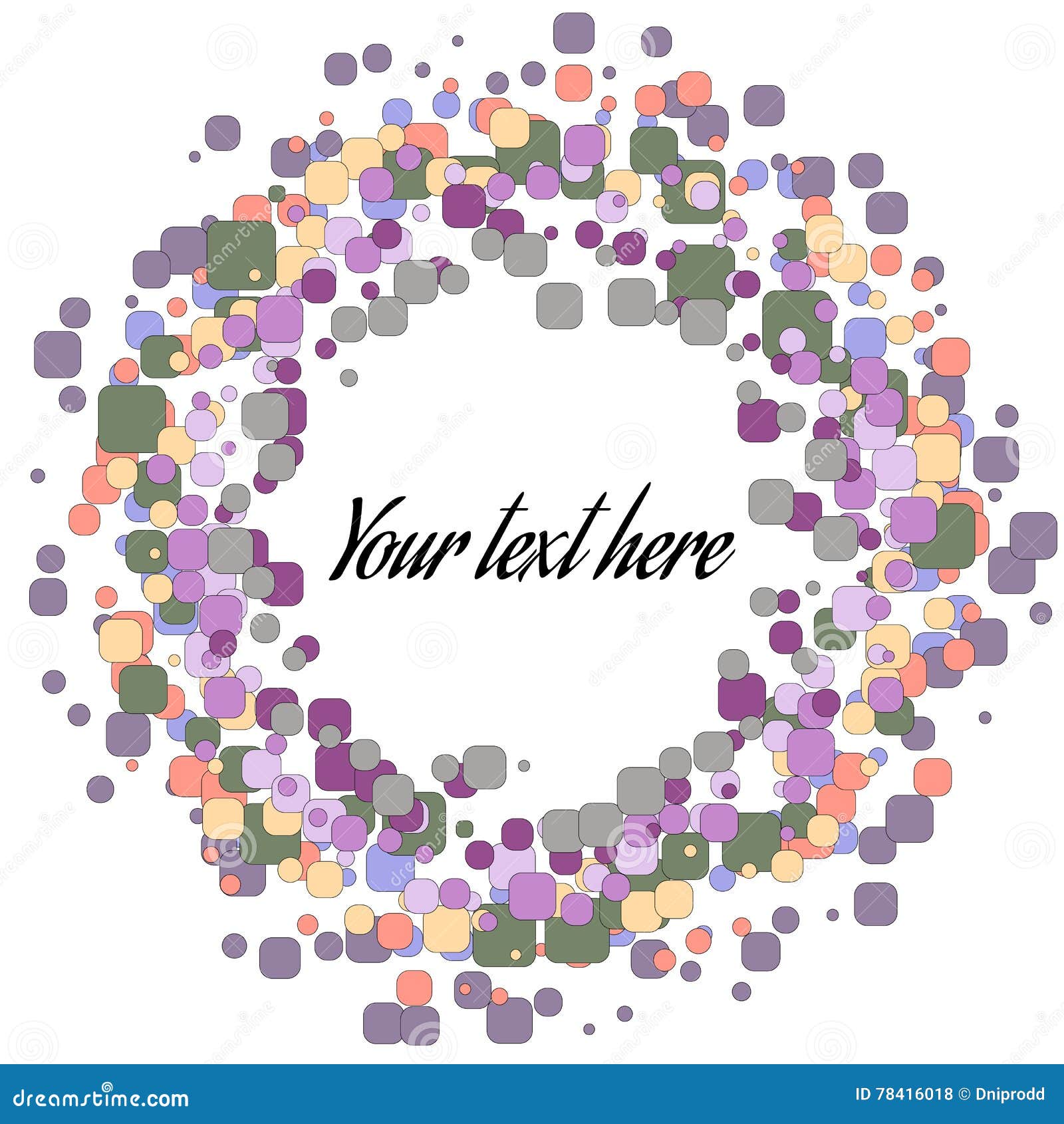 CircleFormTemplate08 stock vector. Illustration of color - 78416018