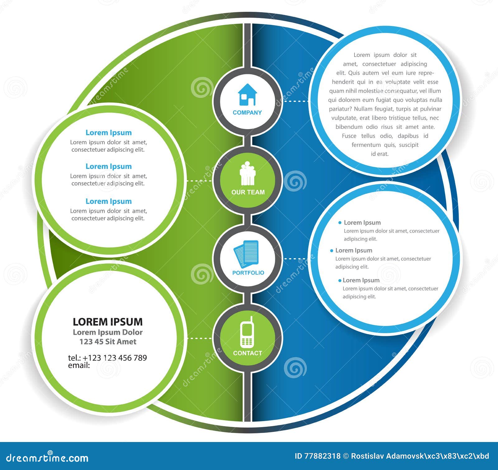 Circles Background Design for Introduce a Company Stock Illustration ...