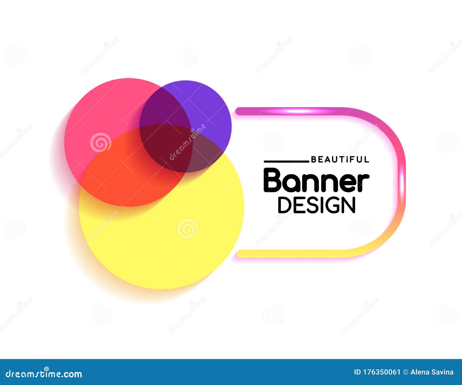 Circles Banner Design stock vector. Illustration of information - 176350061